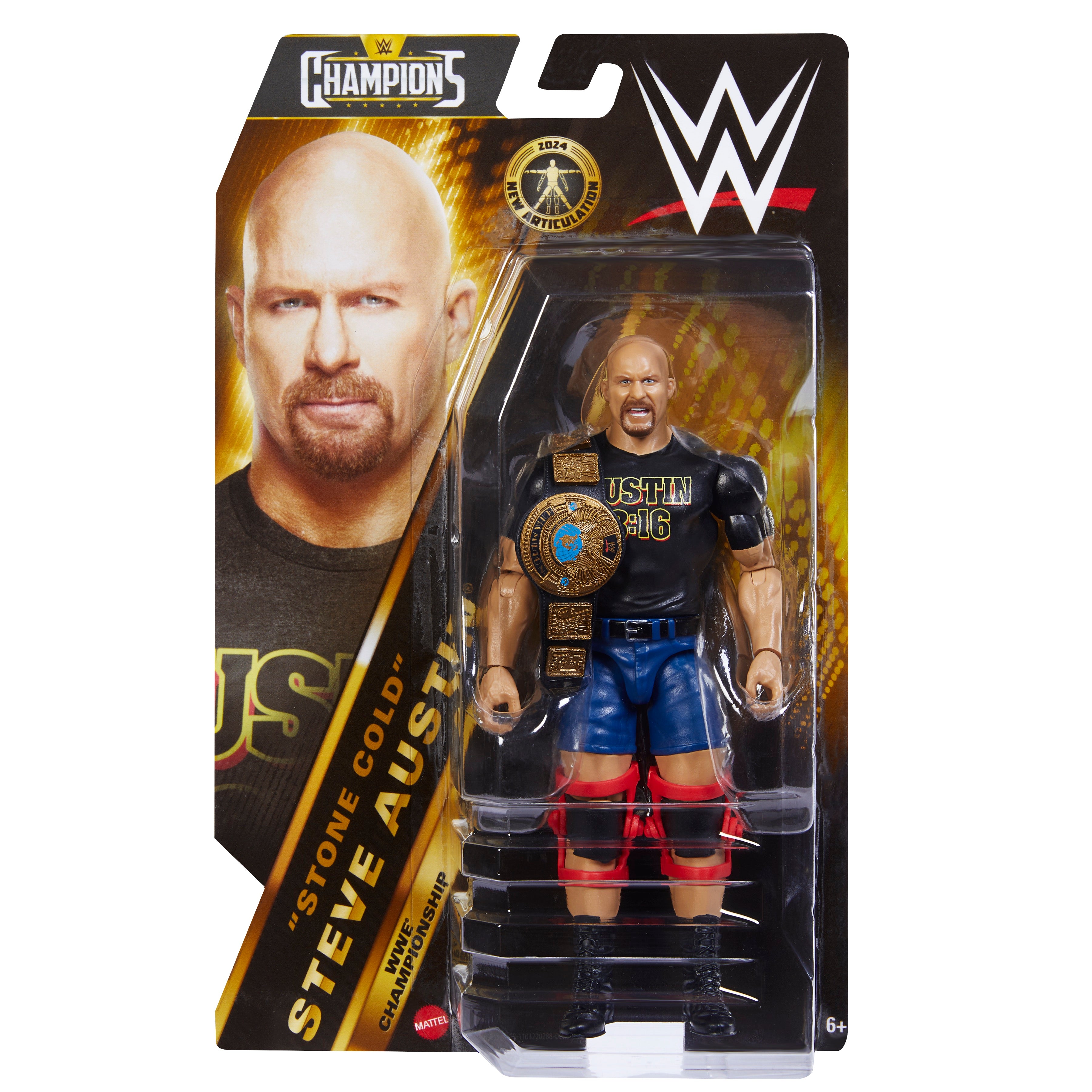 2024 WWE Mattel Basic Champions Series 2 "Stone Cold" Steve Austin – Wrestling Figure Database