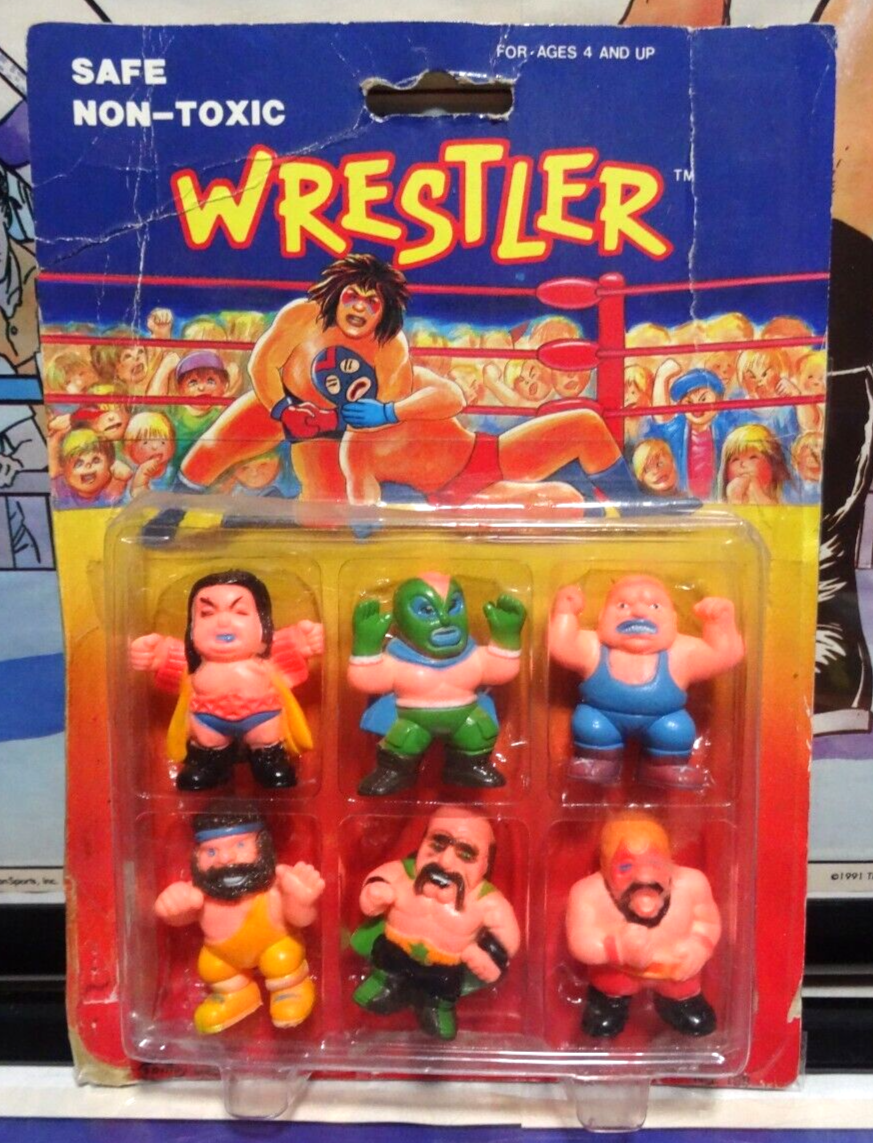 1986 Soma Soft PVC Bootleg/Knockoff Wrestler 6-Pack Version 2 [Repaint – Wrestling Figure Database
