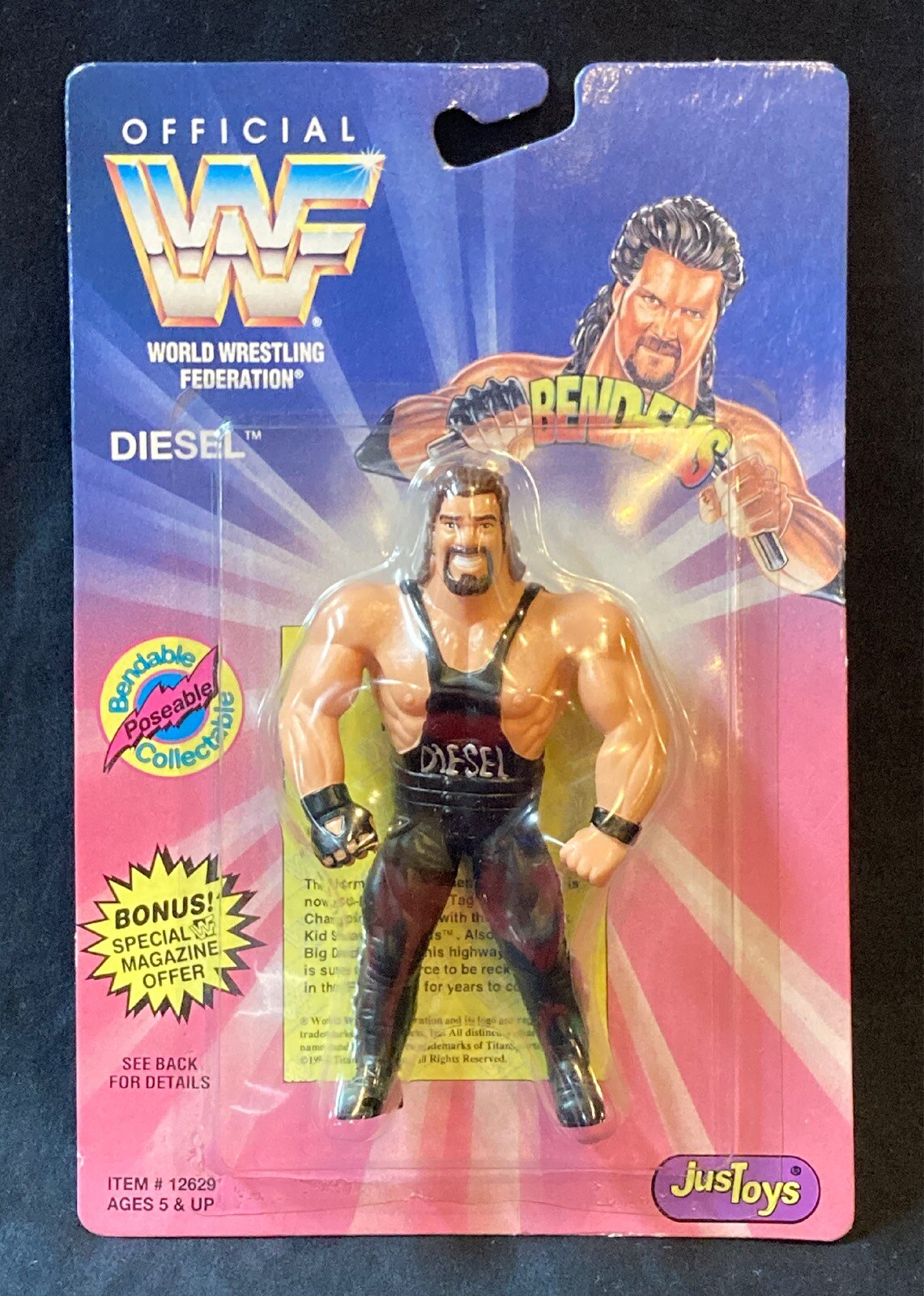 1994 WWF Just Toys Bend-Ems Series 1 Diesel – Wrestling Figure Database