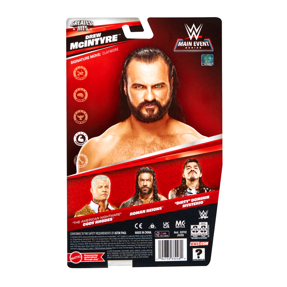2025 WWE Mattel Main Event Greatest Hits Series 2 Drew McIntyre ...