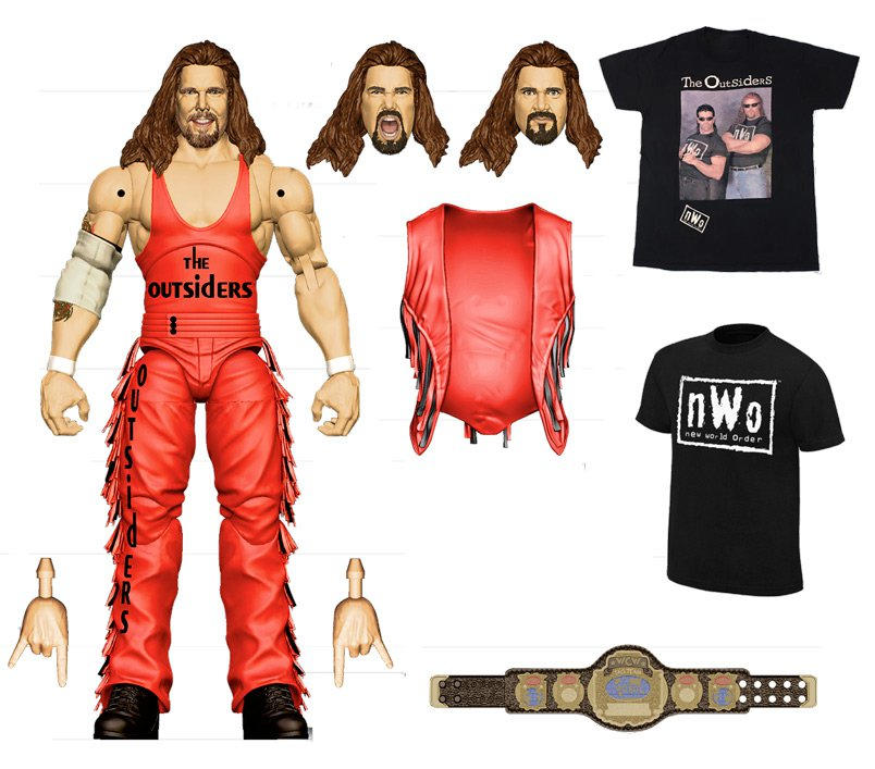 WWE Mattel Ultimate Edition Tag Team The Outsiders: Scott Hall & Kevin ...