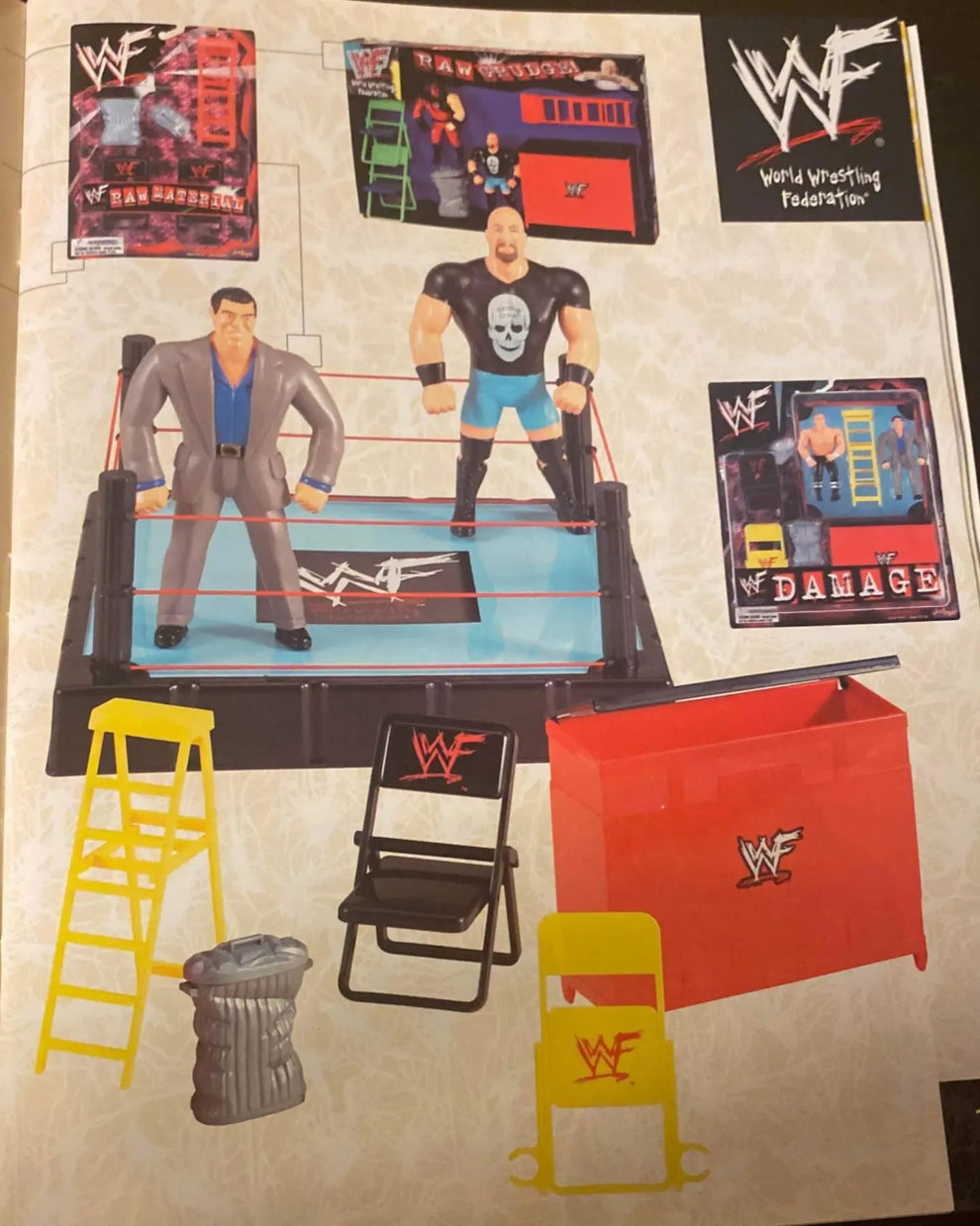 Unreleased WWF Just Toys Bend-Ems Raw Grudge! 2-Pack: Kane & Stone Col ...