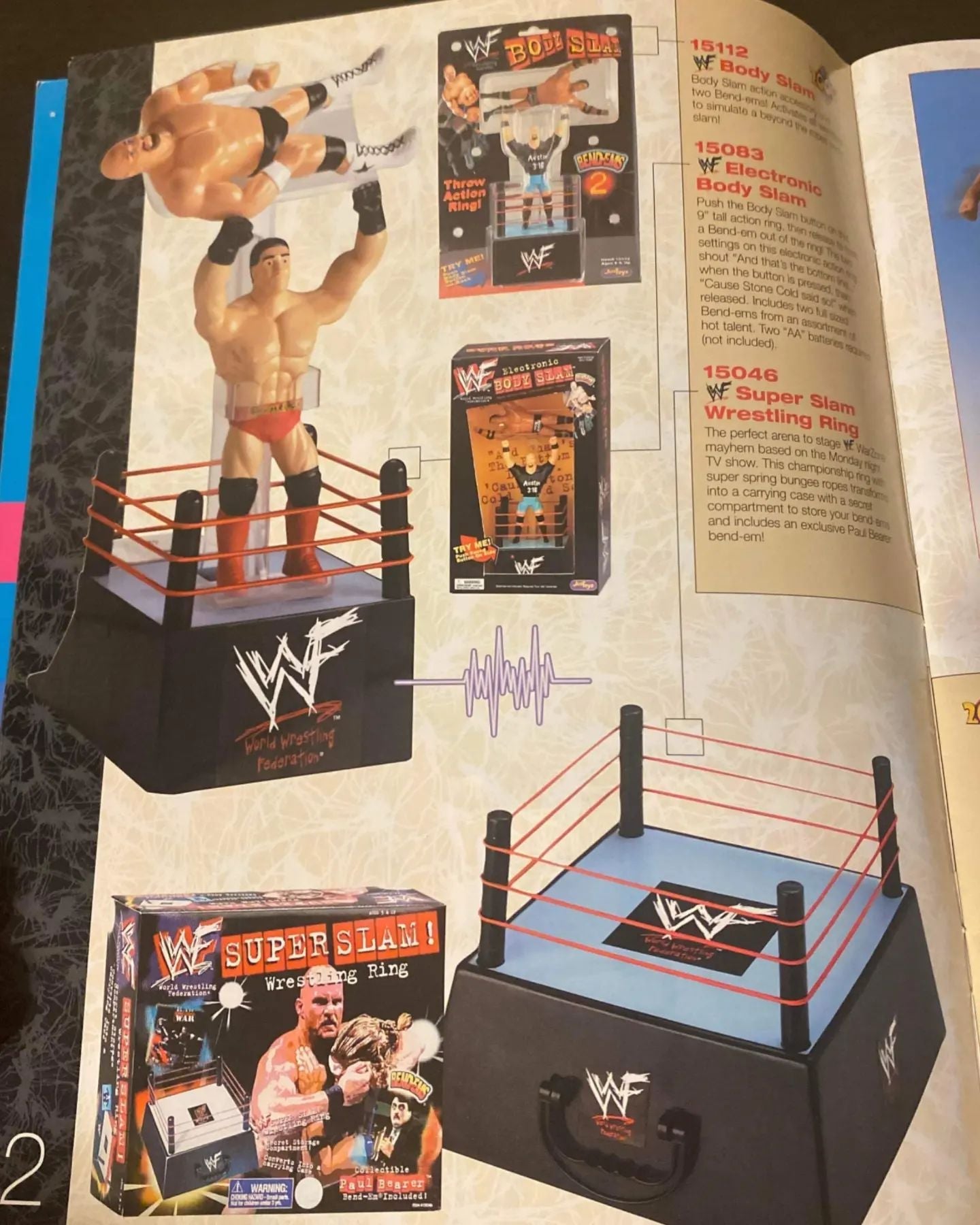 Unreleased WWF Just Toys Bend-Ems Body Slam [With The Rock & Stone Col ...