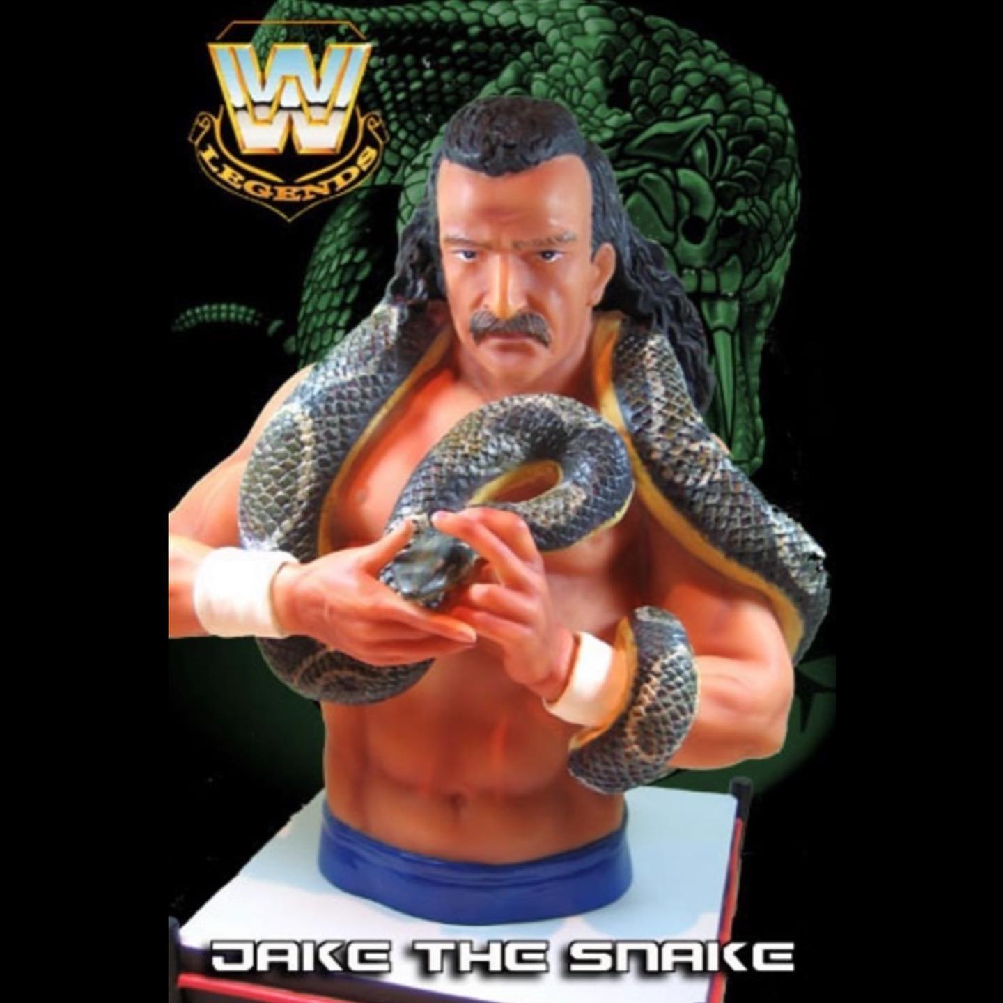 Unreleased WWE First 4 Figures Jake "The Snake" Roberts Statue – Wrestling Figure Database