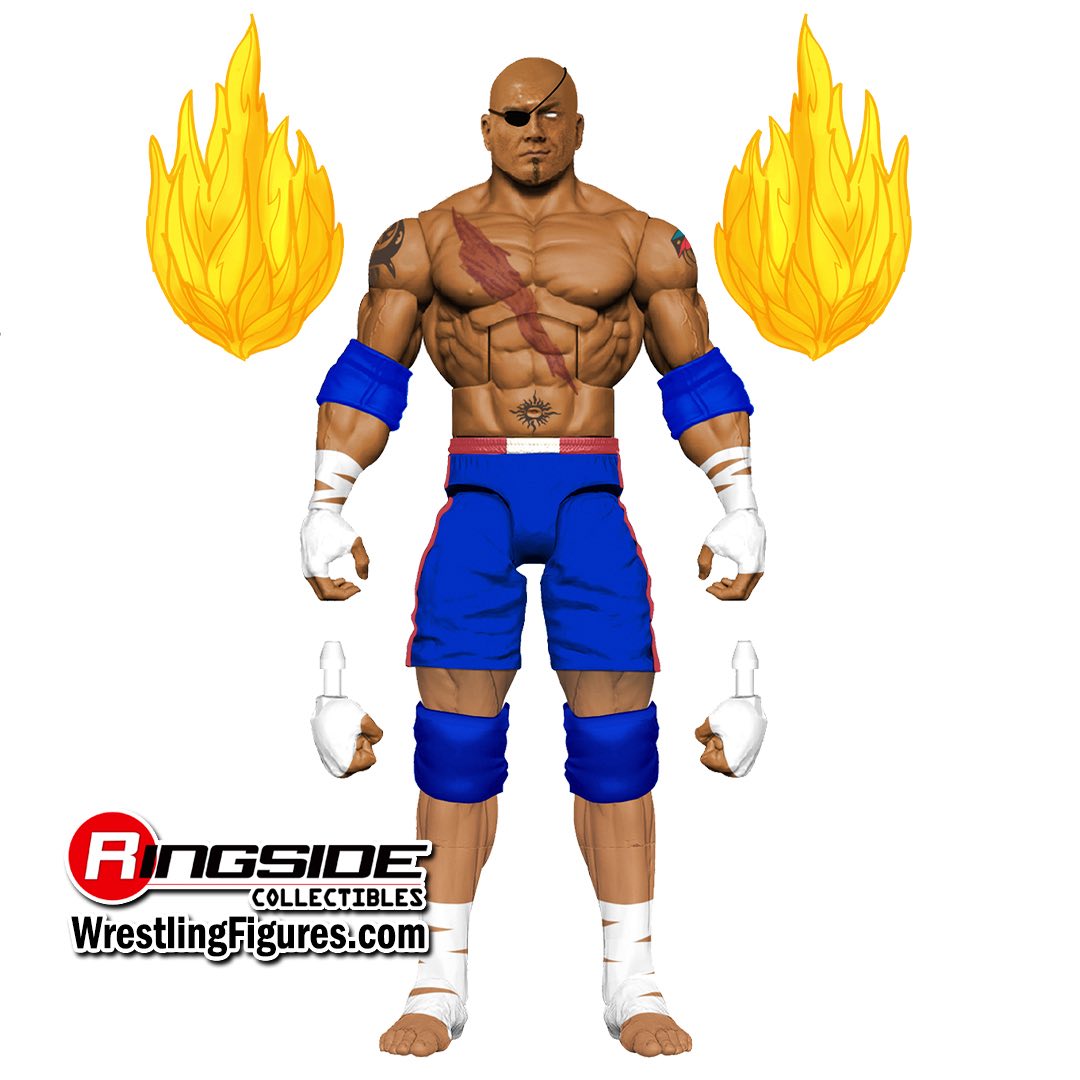 WWE x Street Fighter Elite Collection Series 2 Batista as Sagat [Exclu ...
