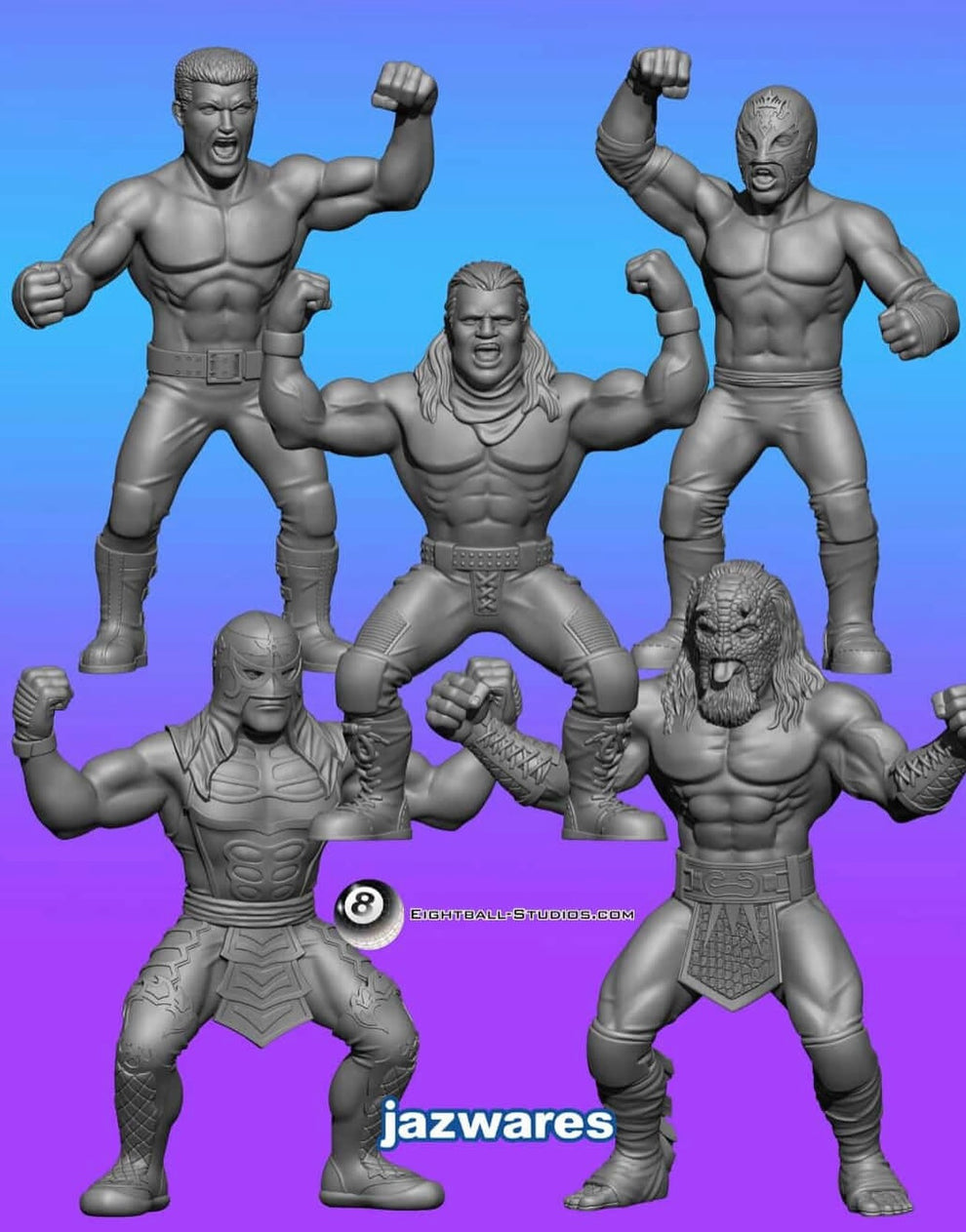 Unreleased AEW Jazwares Unmatched Collection Luchasaurus [LJN Style ...