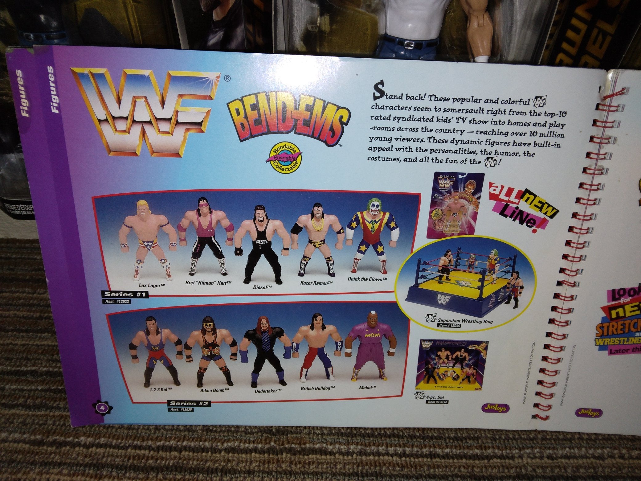 Unreleased WWF Just Toys Bend-Ems Championship 4-Piece Gift Set [With ...