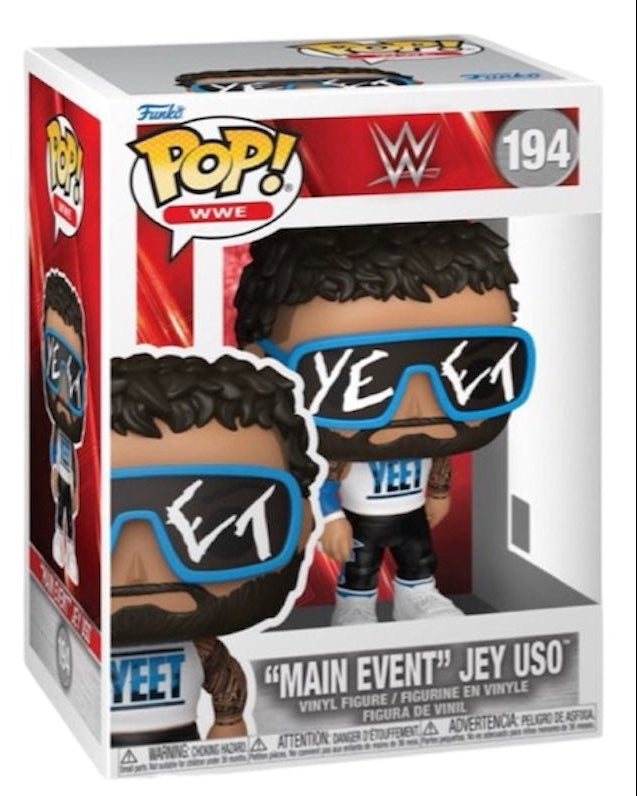 2026 WWE Funko POP! Vinyls 194 "Main Event" Jey Uso – Wrestling Figure ...