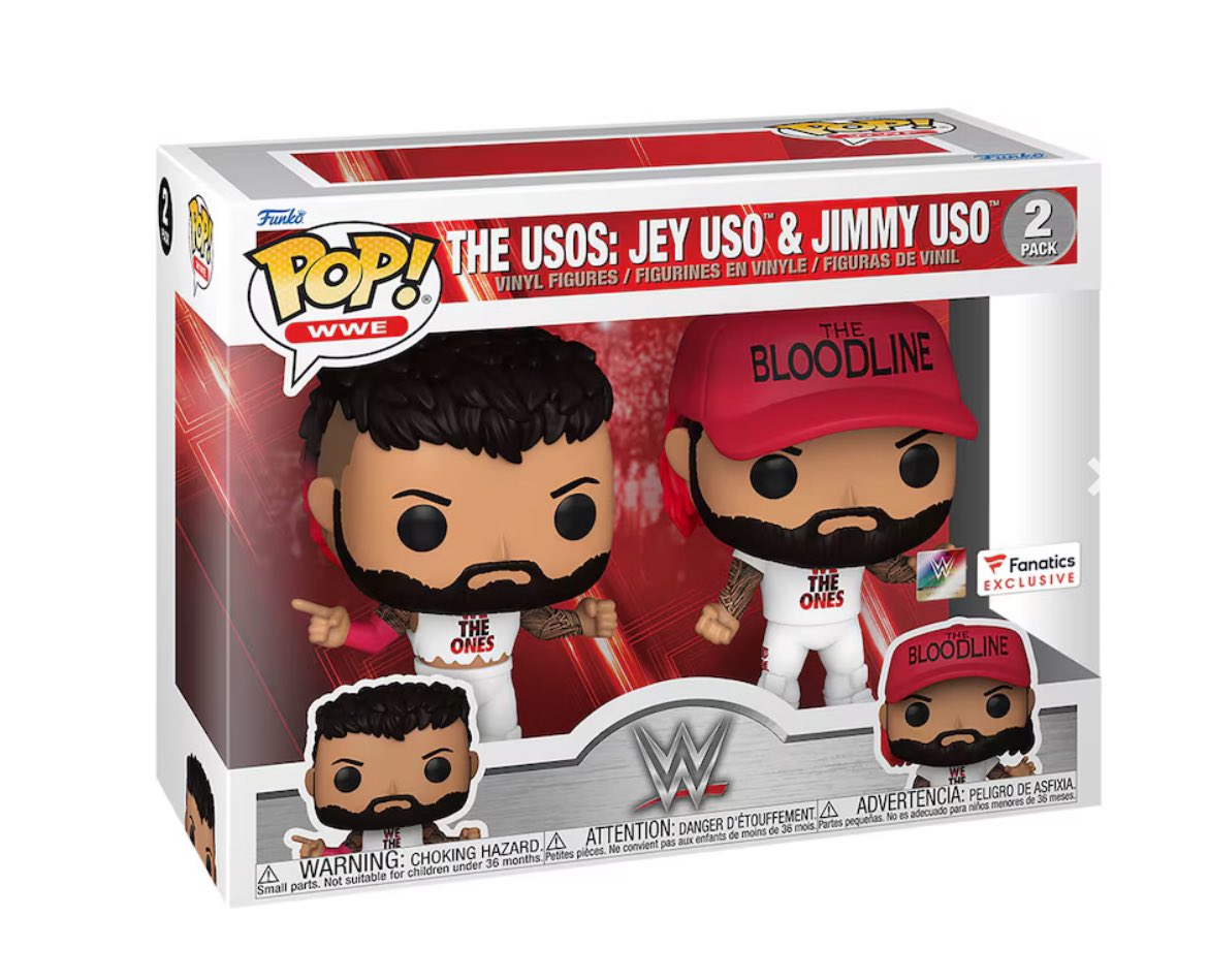 2024 WWE Funko POP! Vinyls 2-Pack The Usos: Jey Uso & Jimmy Uso [Exclu ...
