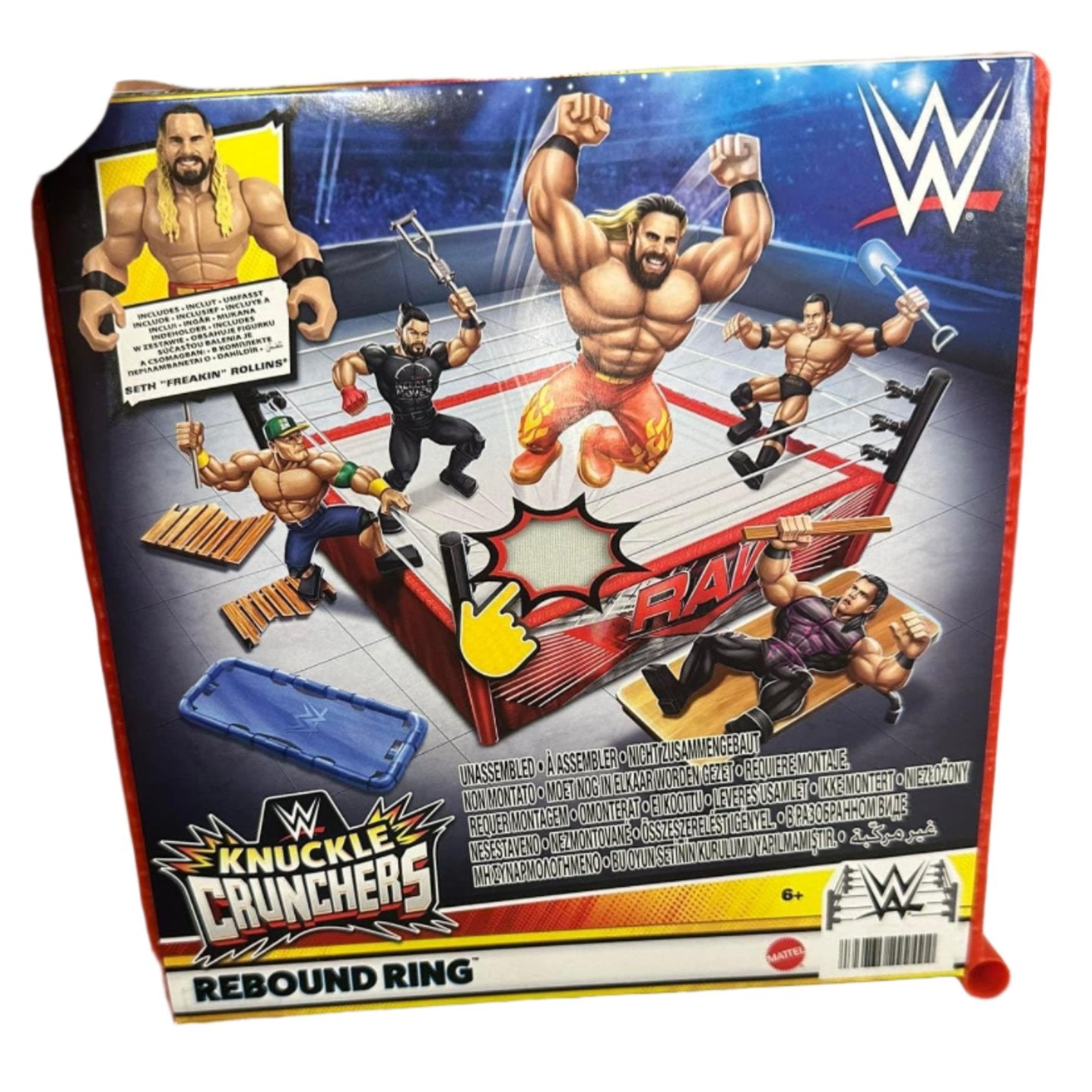 2024 WWE Mattel Knuckle Crunchers Rebound Ring [With Seth Rollins ...