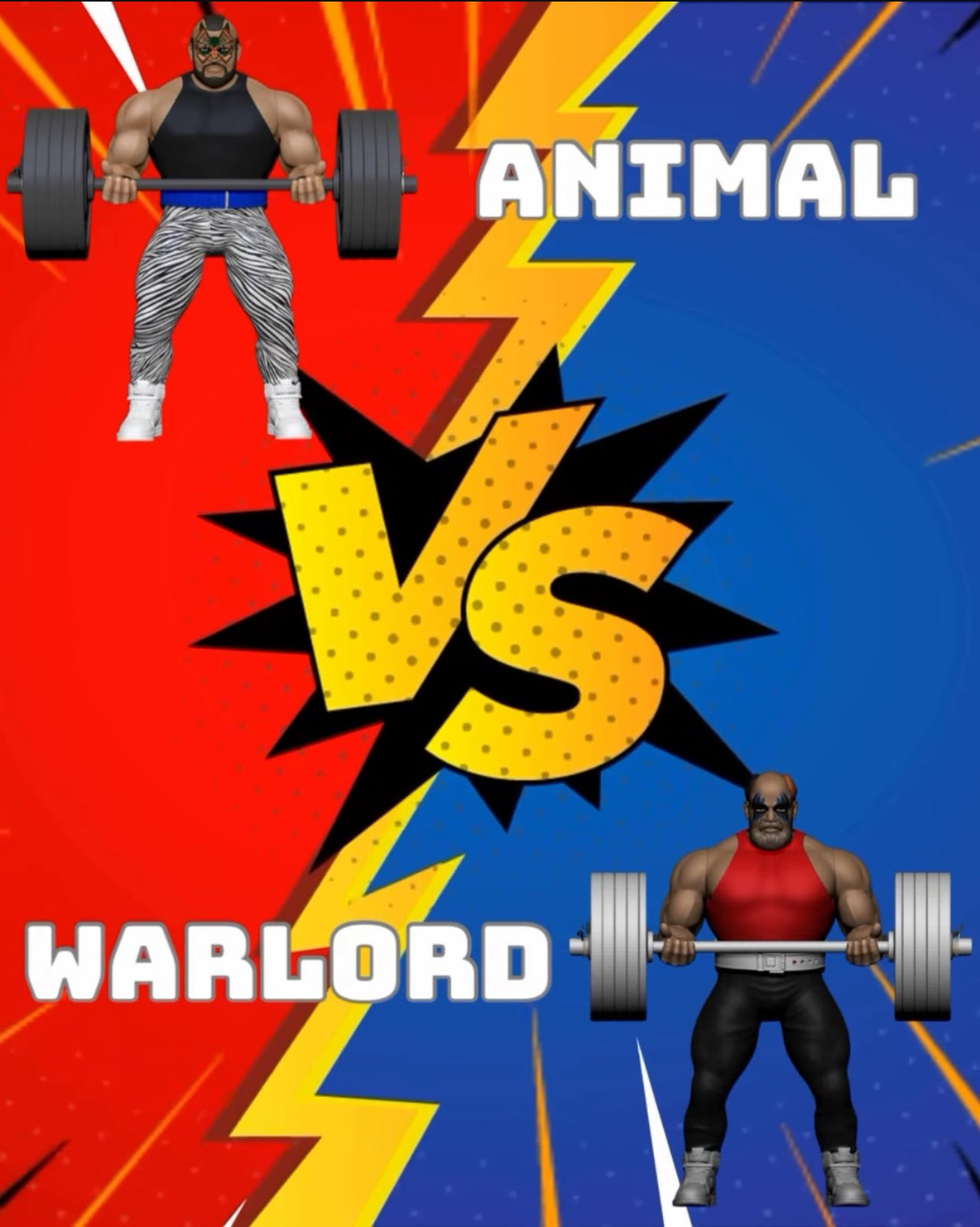 LaToonie Wrestling Versus Series 8" Scale Animal vs. Warlord ...