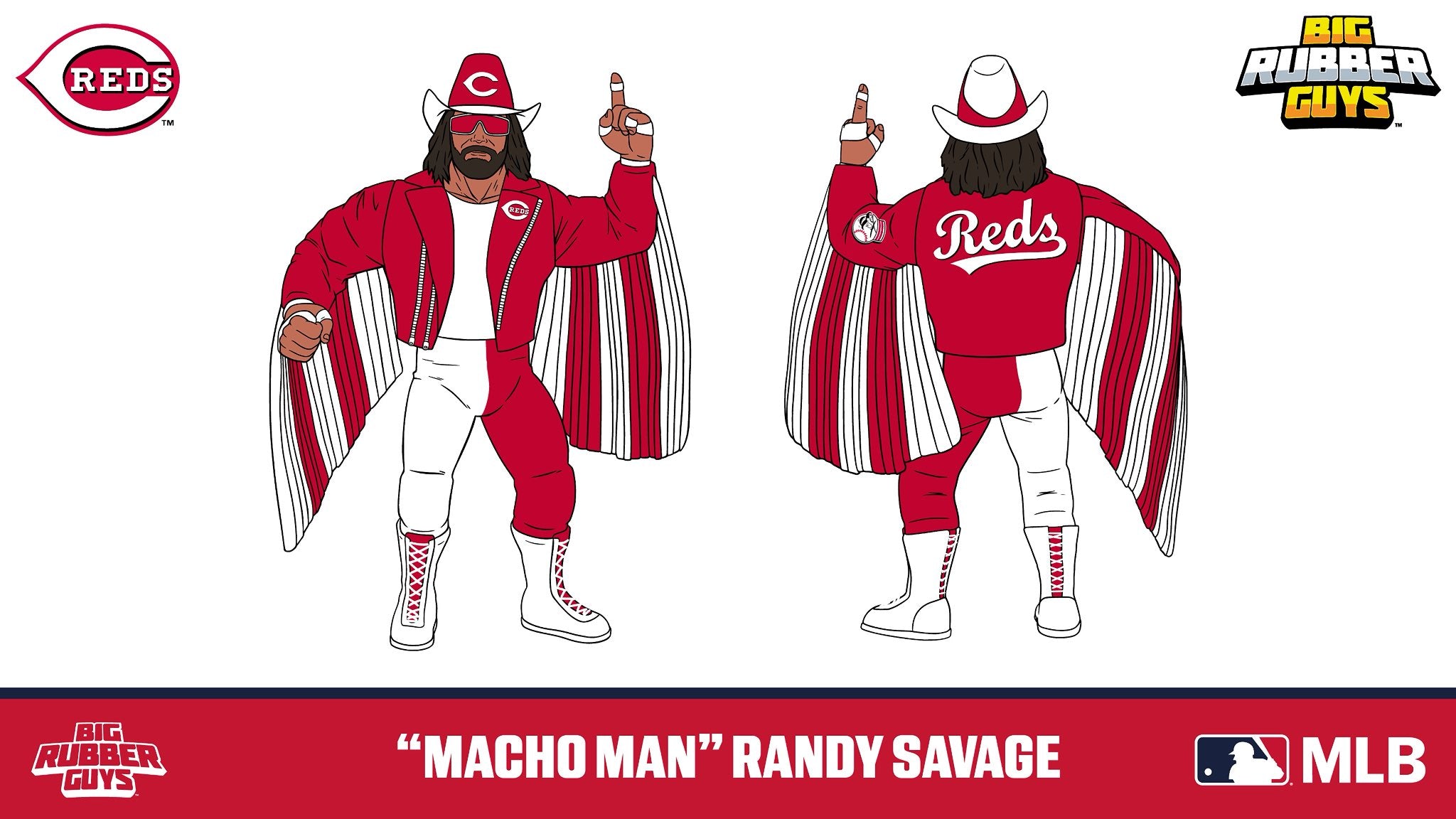 MAJOR MLB x Big Rubber Guys "Macho Man" Randy Savage – Wrestling Figure ...