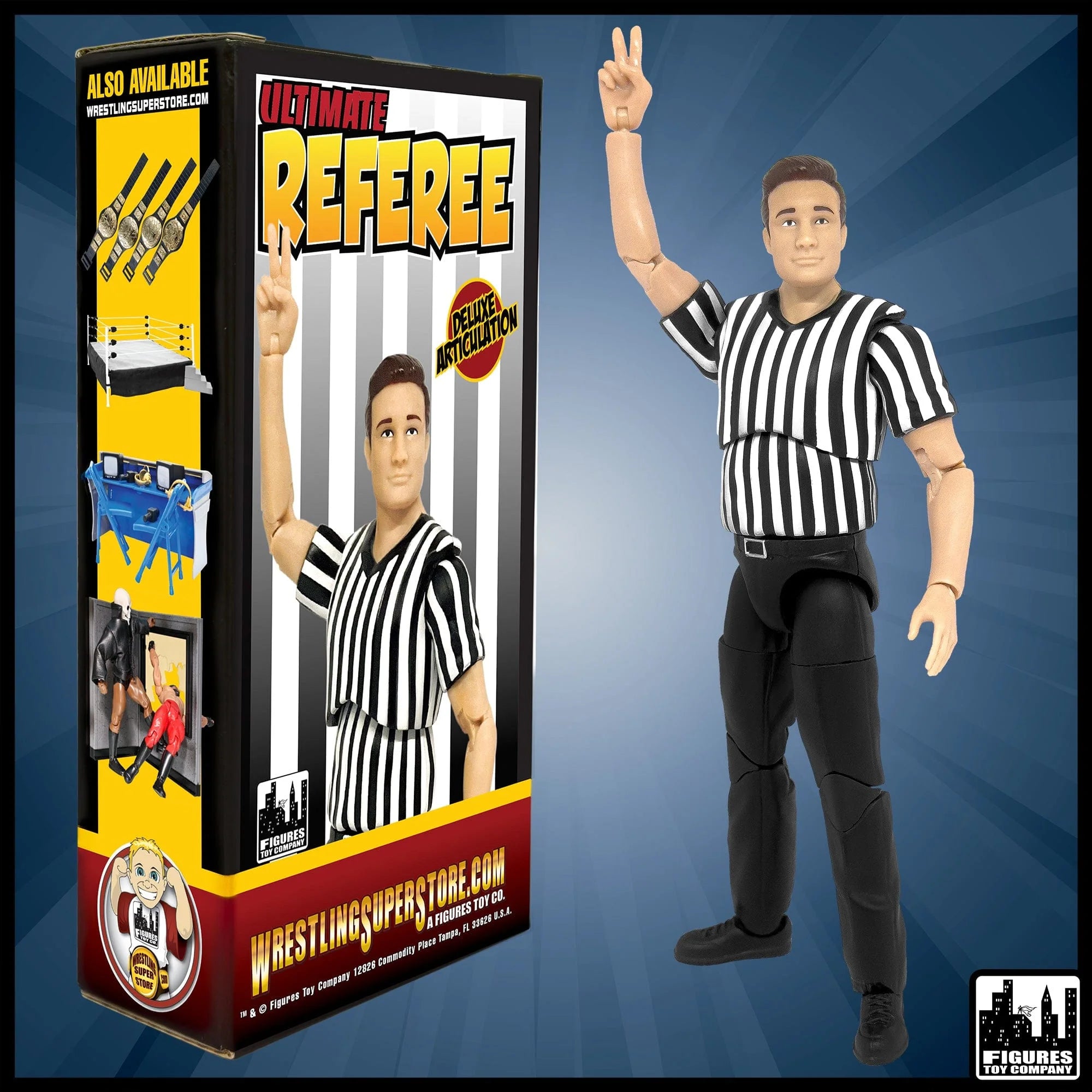 2025 FTC Ultimate Referee [With White & Black Shirt] – Wrestling Figure ...