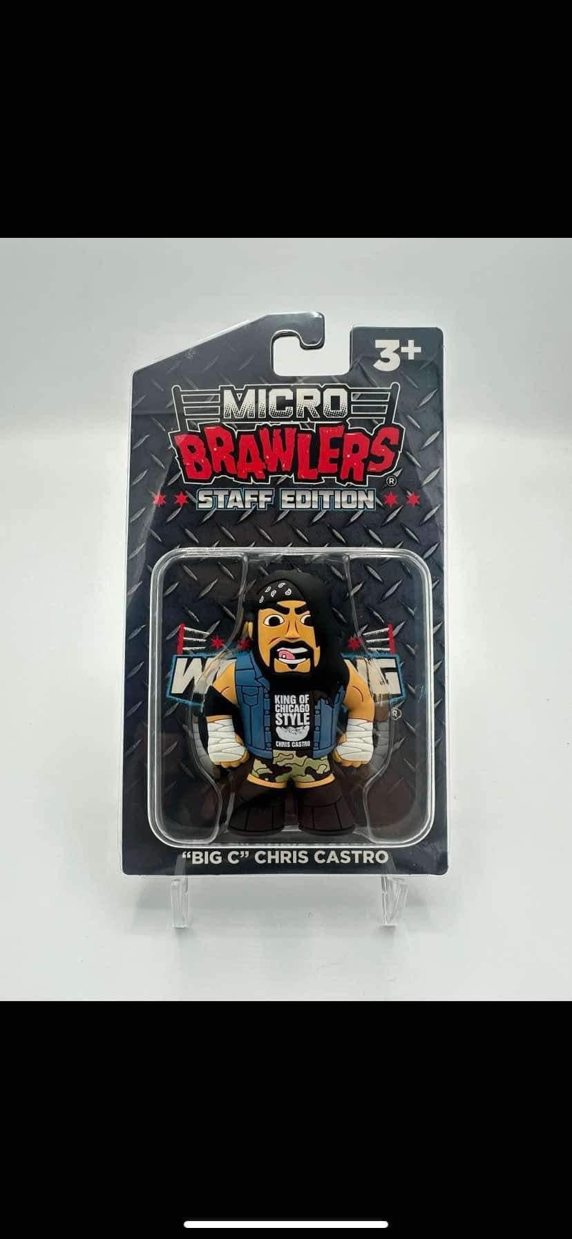 2024 Pro Wrestling Tees Micro Brawlers Staff Edition "Big C" Chris Cas ...
