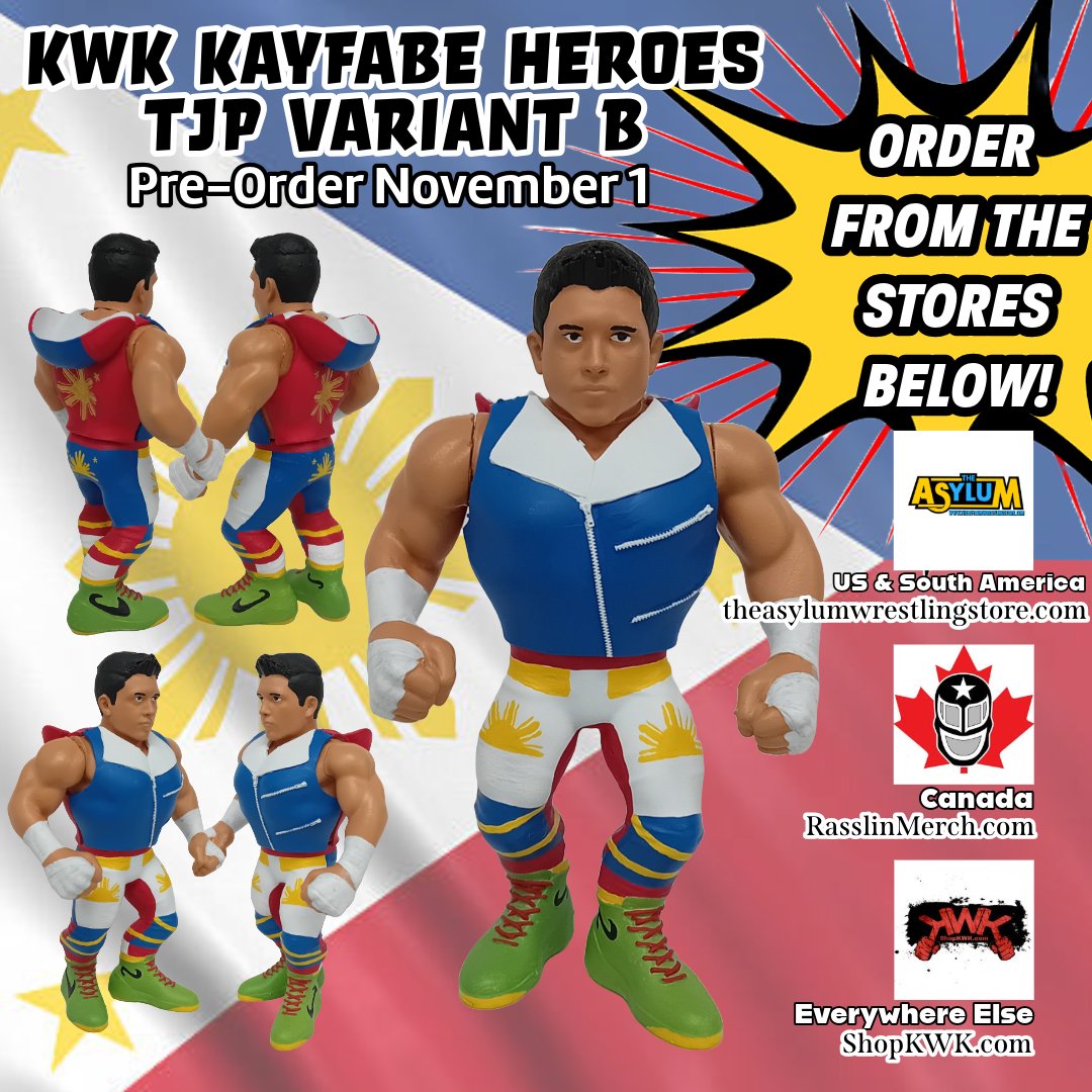 2025 KWK Kayfabe Heroes Series 2 TJP [Variant B] – Wrestling Figure ...