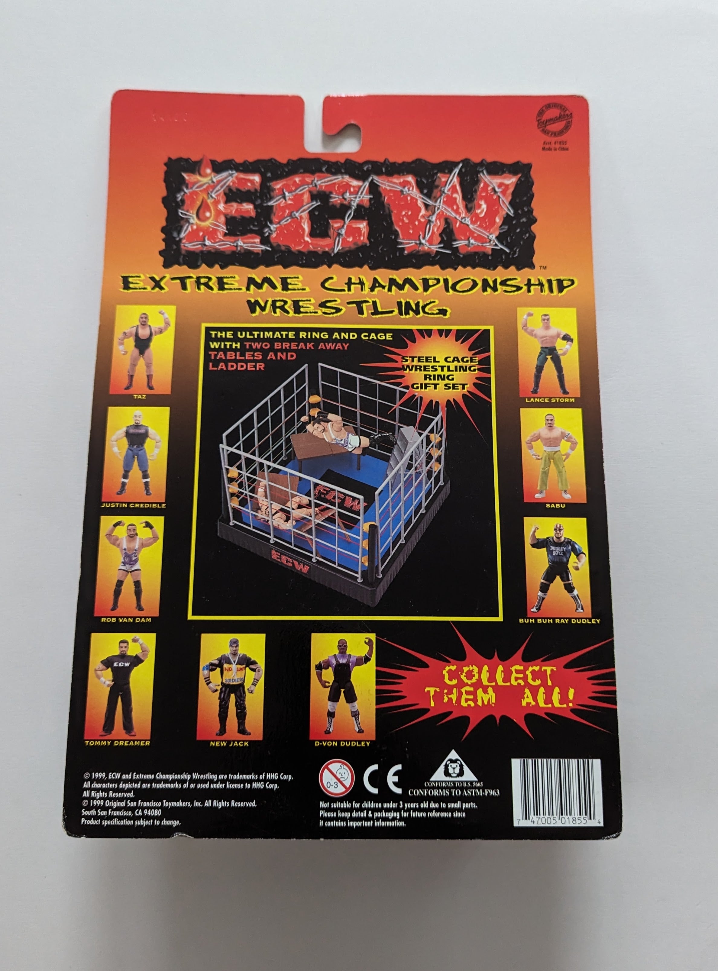 Original San Francisco Toy Makers ECW Wrestling Action Figures ...