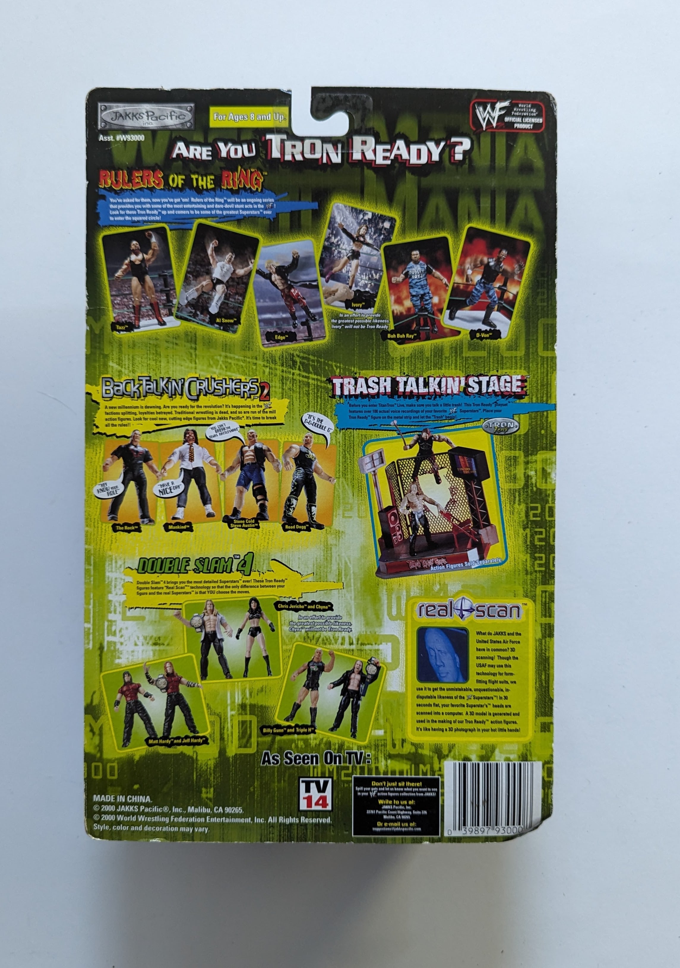 2000 WWF Jakks Pacific Titantron Live Rulers of the Ring Series 1 Tazz ...