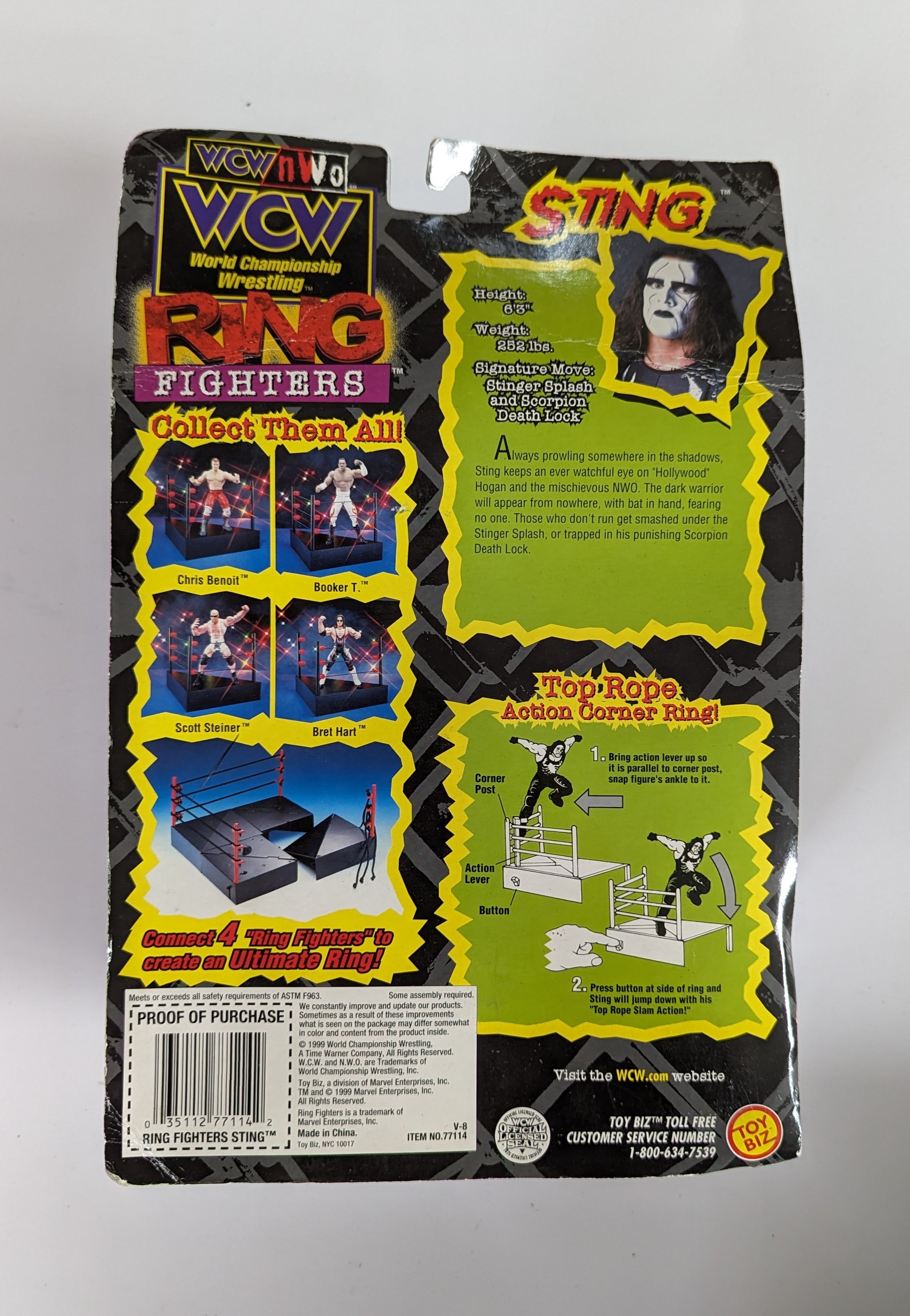 1999 WCW Toy Biz Ring Fighters Sting – Wrestling Figure Database