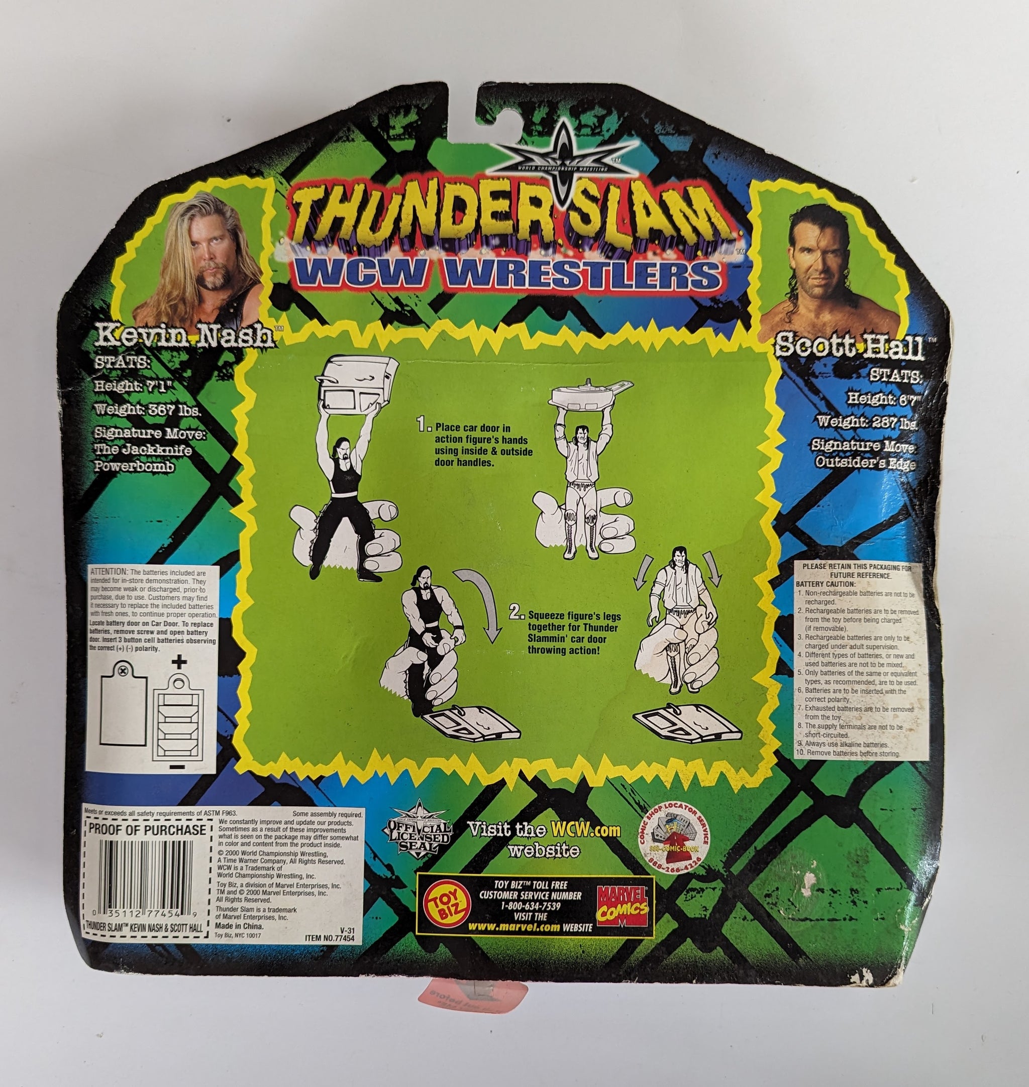 2000 WCW Toy Biz Thunder Slam Wrestlers Scott Hall & Kevin Nash – Wrestling Figure Database