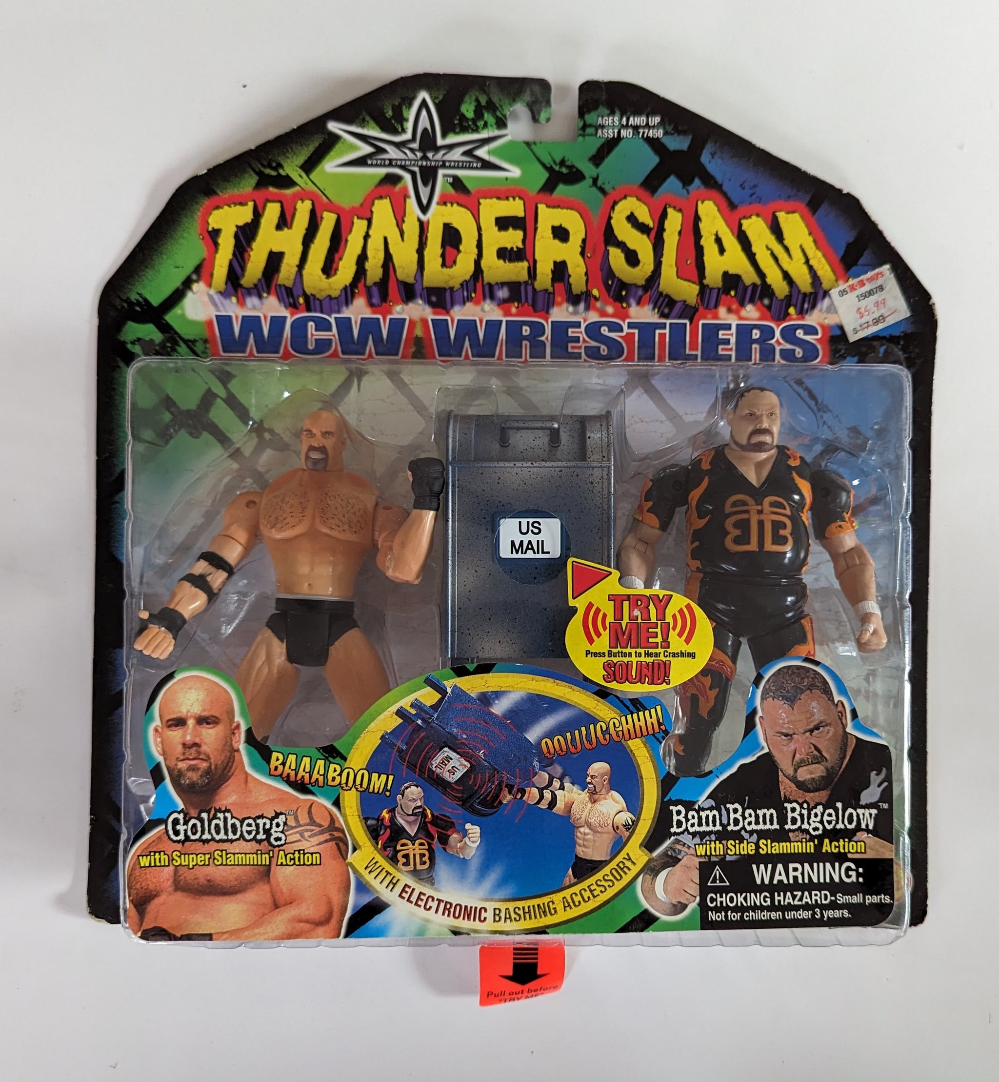 2000 WCW Toy Biz Thunder Slam Wrestlers Goldberg & Bam Bam Bigelow – Wrestling Figure Database