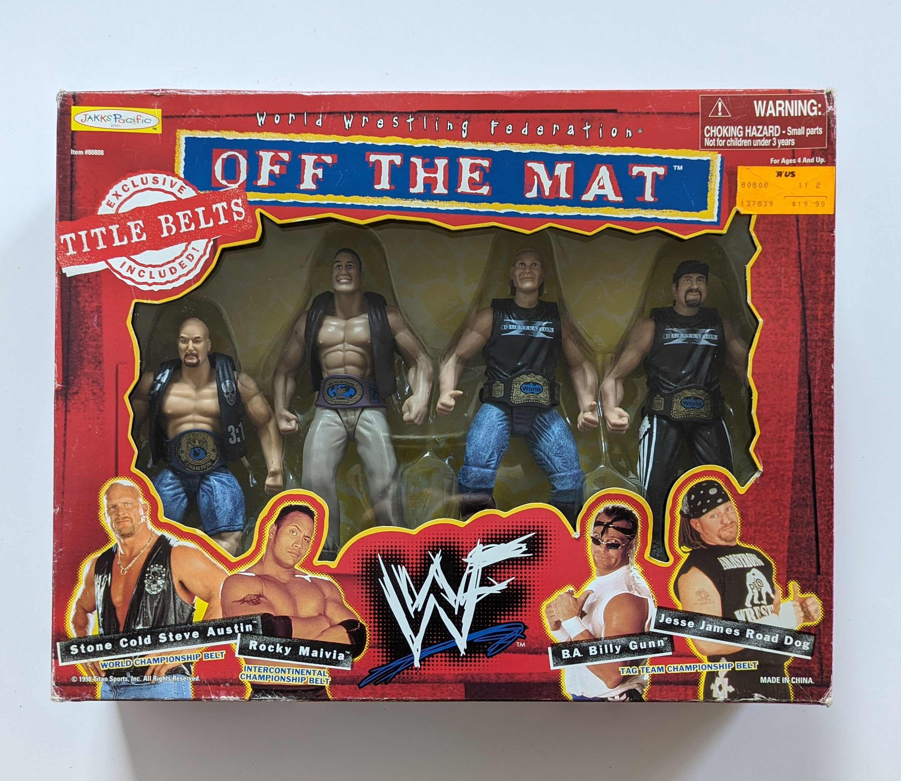 1998 WWF Jakks Pacific Off the Mat Box Set: Stone Cold Steve Austin, R ...