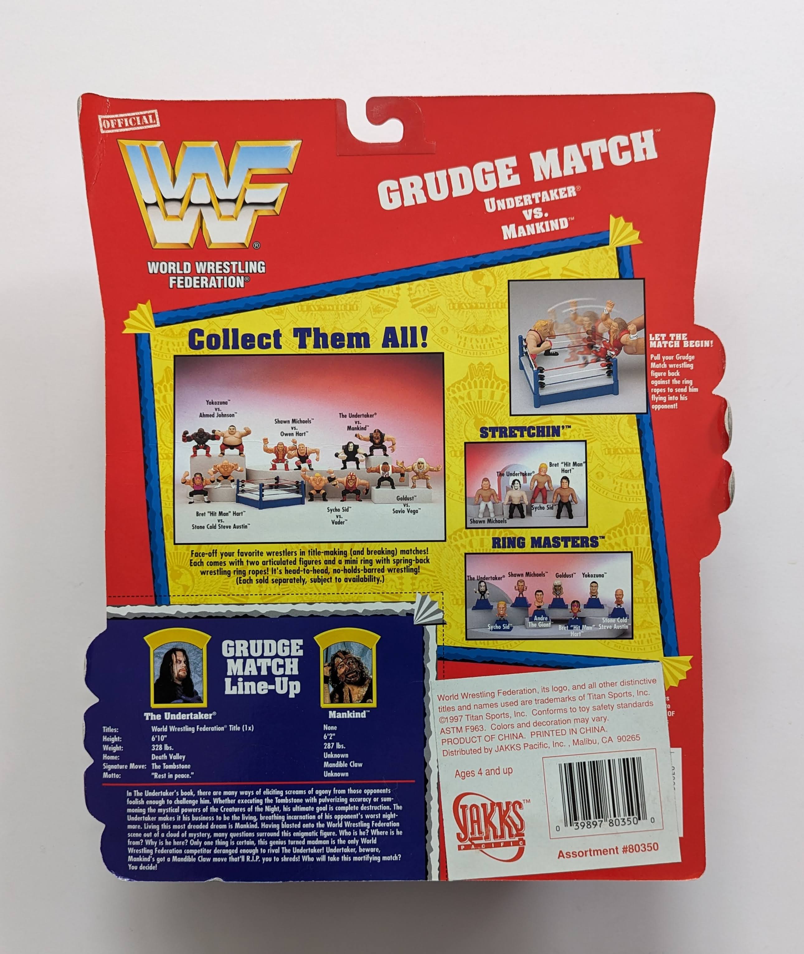 1997 WWF Playmates Toys Grudge Match Undertaker vs. Mankind – Wrestling ...