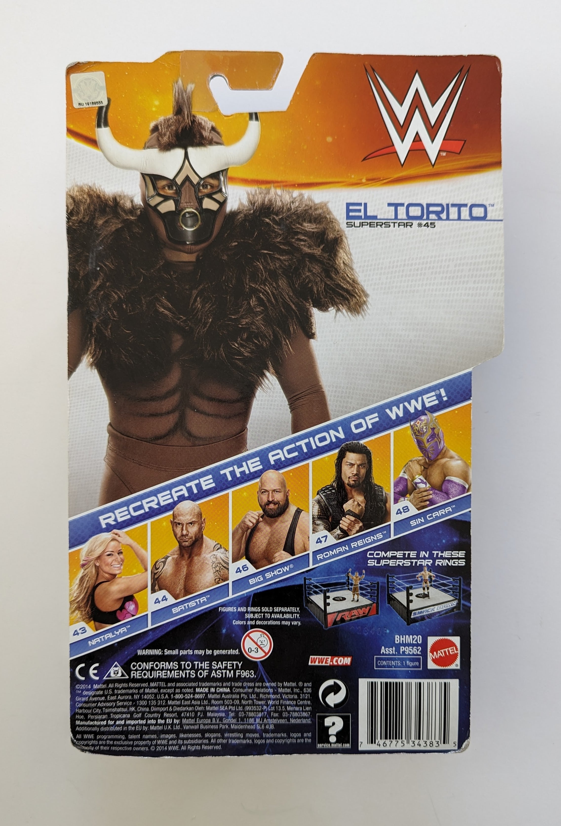 2014 WWE Mattel Basic Series 42 #45 El Torito – Wrestling Figure Database