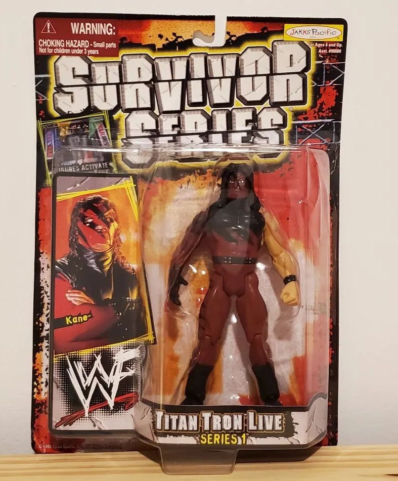 1999 WWF Jakks Pacific Titantron Live Series 1 Kane [Blank Card Back ...