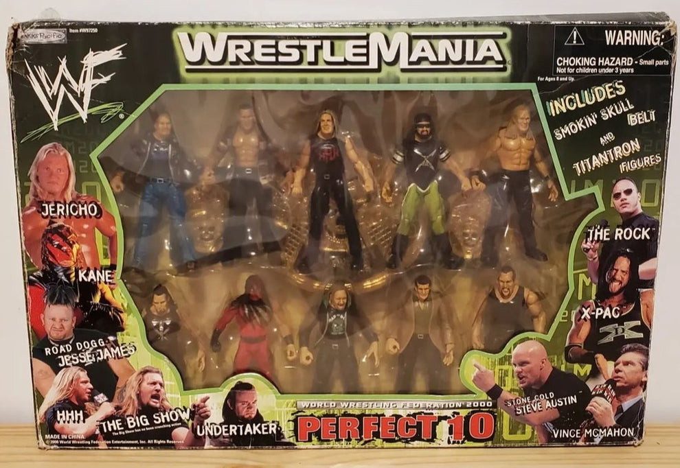 2000 WWF Jakks Pacific Titantron Live "Perfect 10" Box Set with Smokin ...