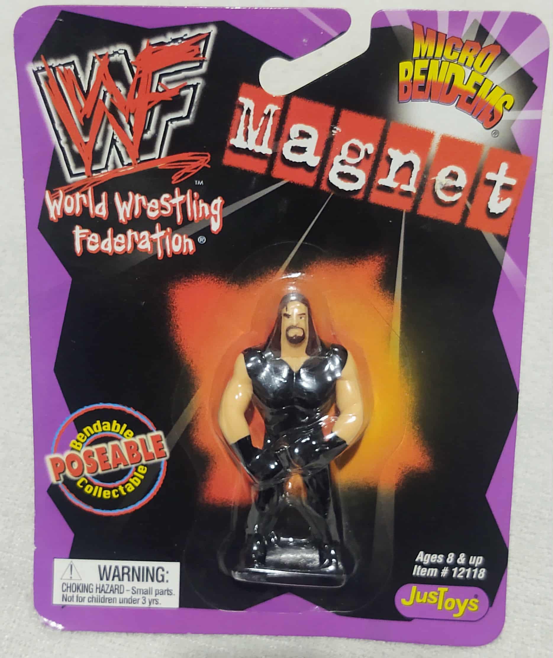1999 WWF Just Toys Micro Bend-Ems Magnet Undertaker – Wrestling Figure ...