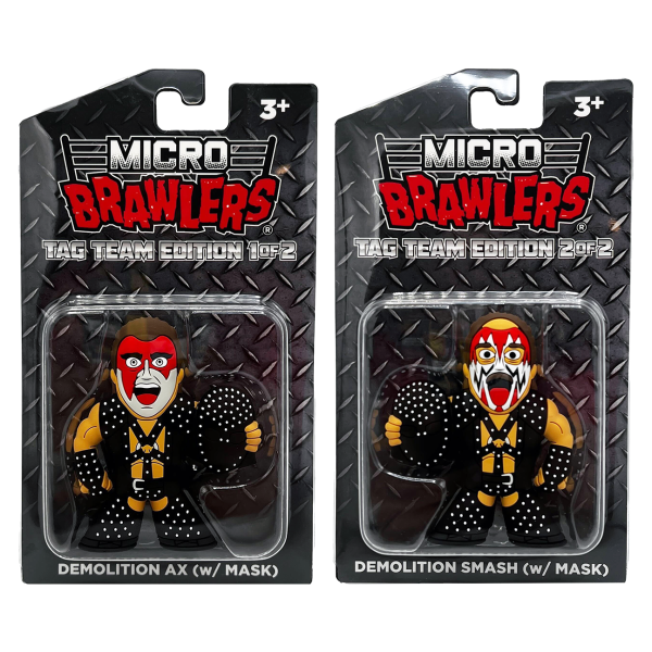 2024 Pro Wrestling Tees Micro Brawlers Tag Team Edition 1 of 2 Demolit ...
