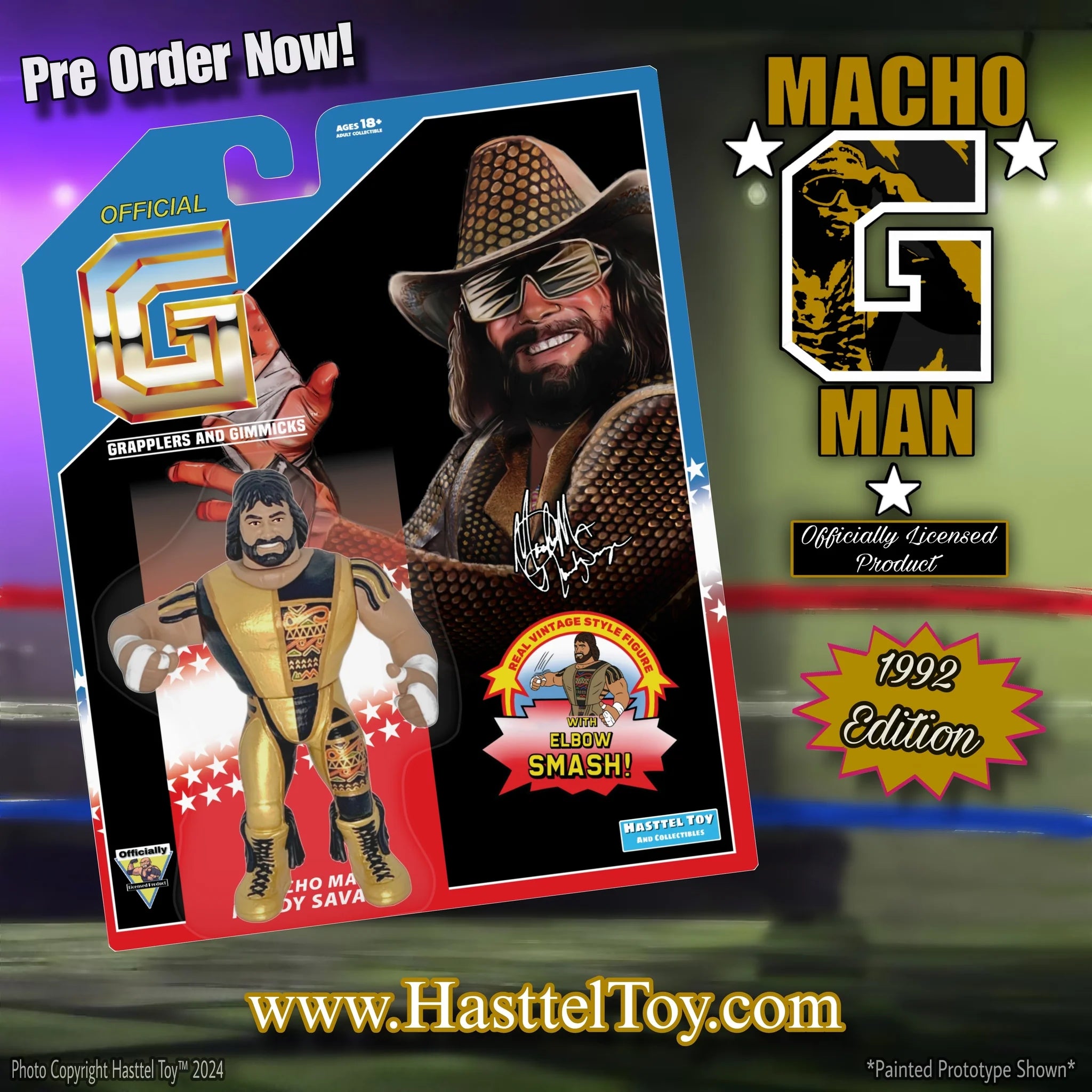 Hasttel Toy Grapplers & Gimmicks Macho Man Randy Savage [1992 Edition ...