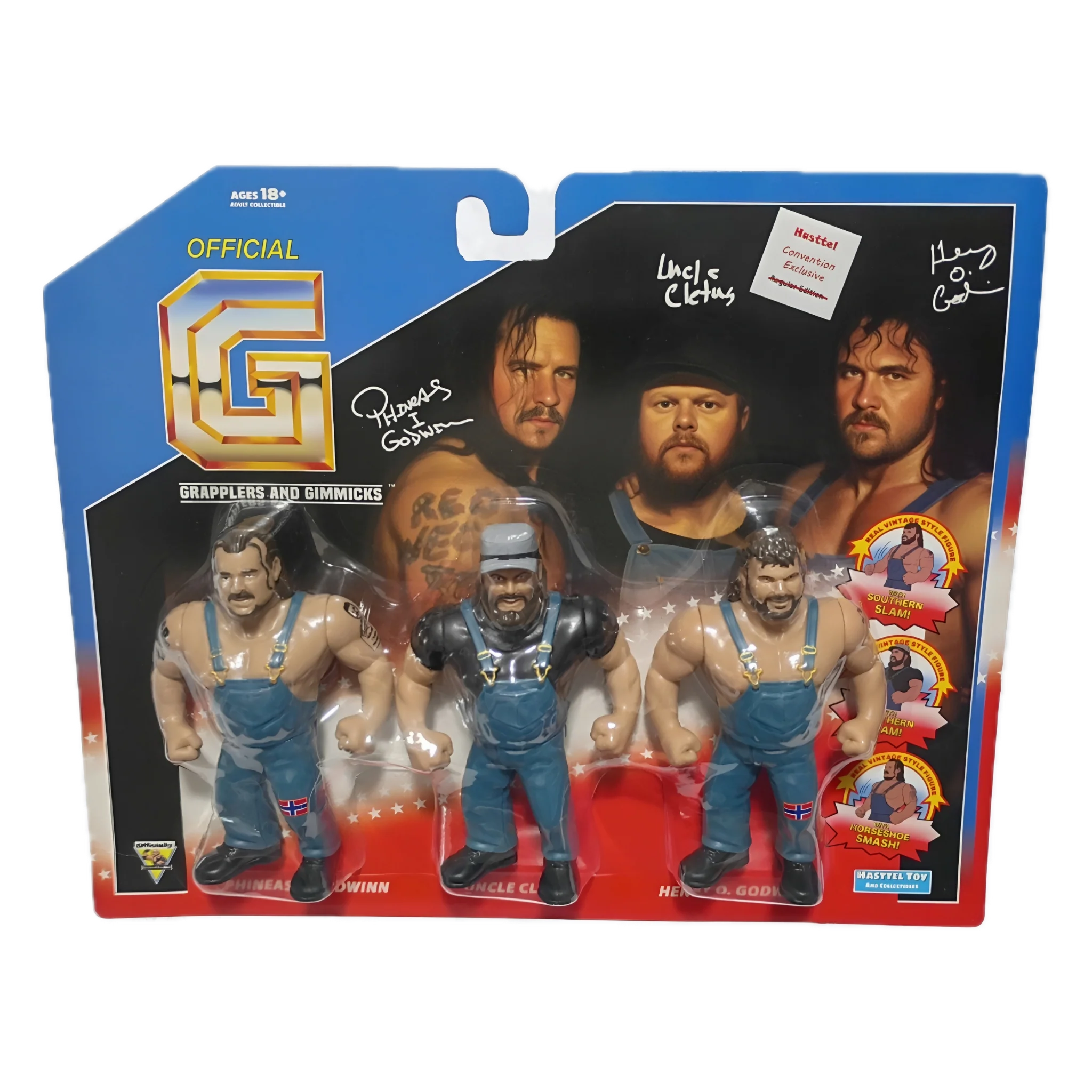 2025 Hasttel Toy Grapplers & Gimmicks Godwinns 3-Pack Phineas I. Godwi ...