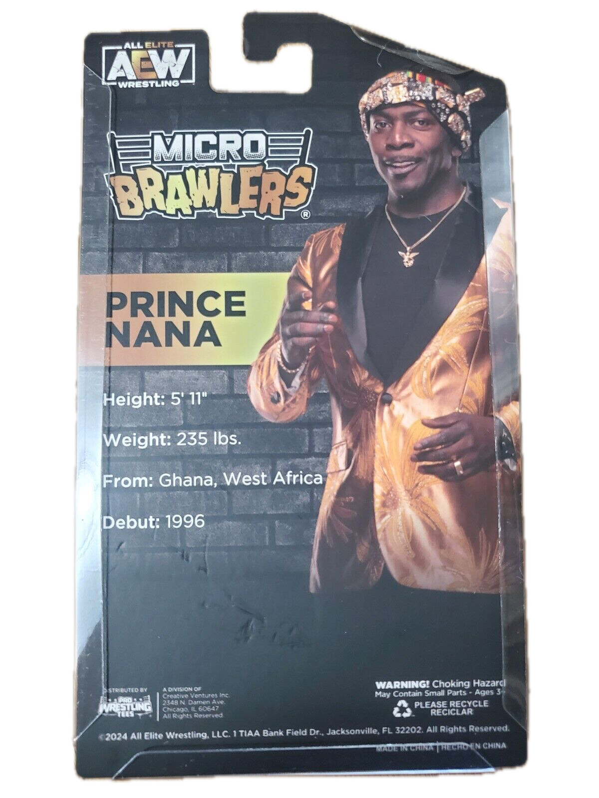 2024 AEW Pro Wrestling Tees Crate Exclusive Prince Nana Micro Brawler ...