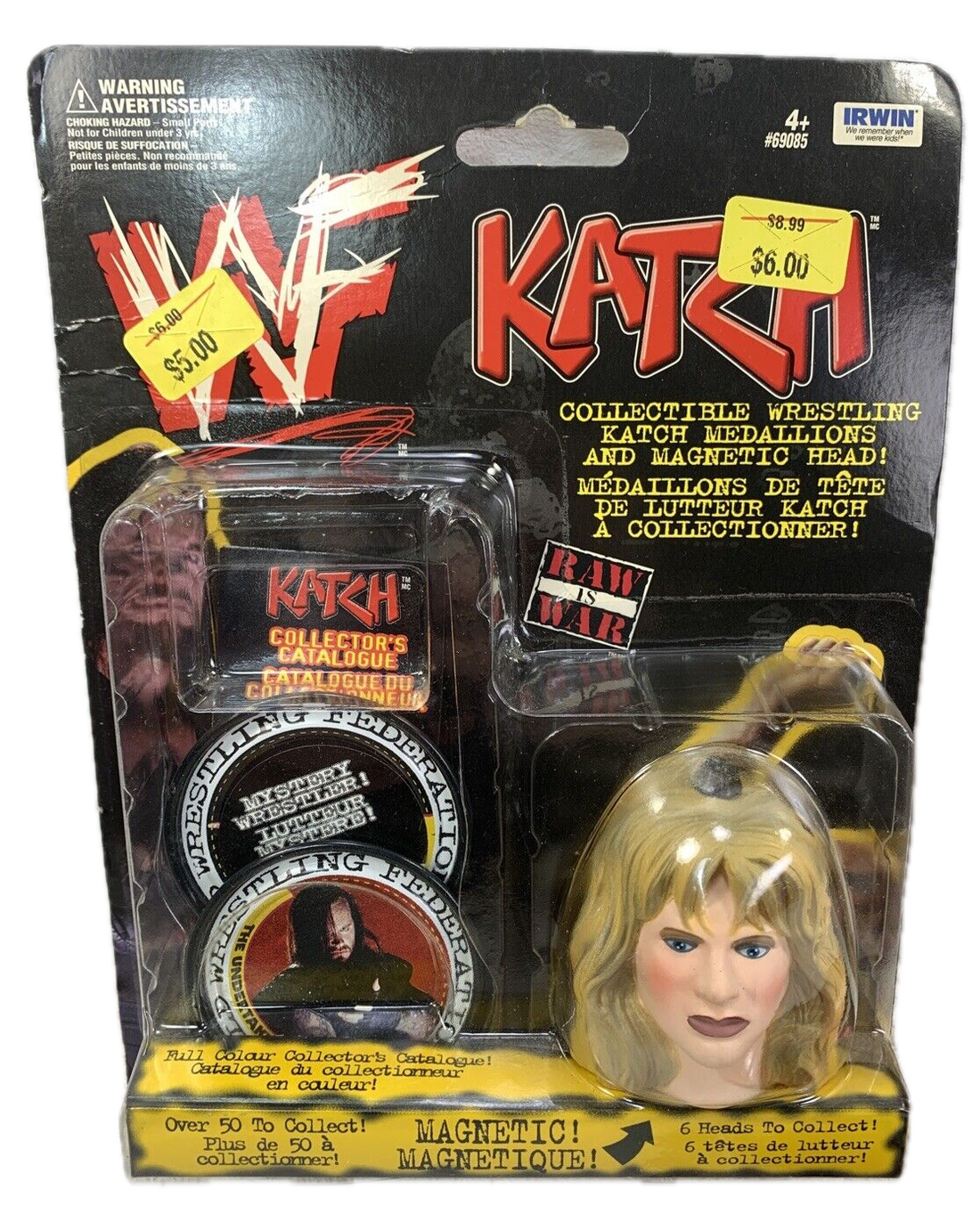 1999 WWF Irwin Toy Sable Katch Magnetic Head – Wrestling Figure Database
