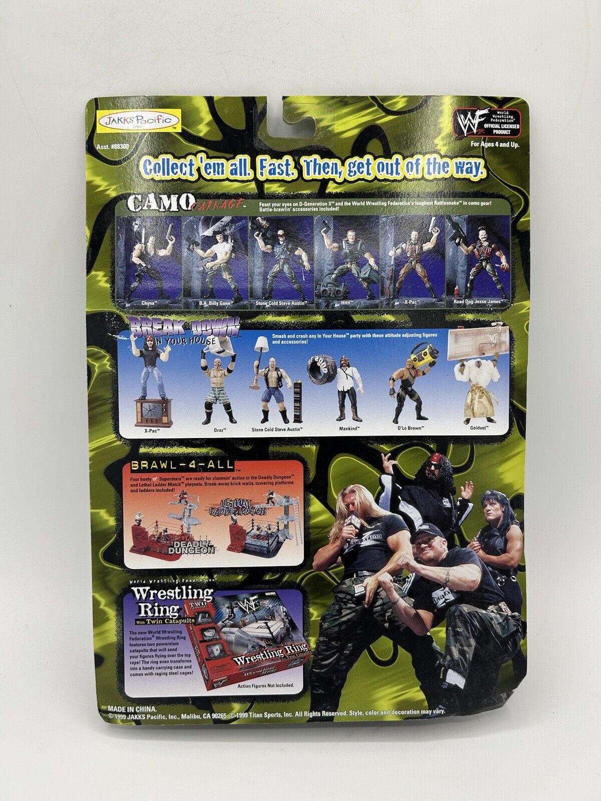 1999 WWF Jakks Pacific Camo Carnage Series 1 Chyna [With Gun Accessori ...