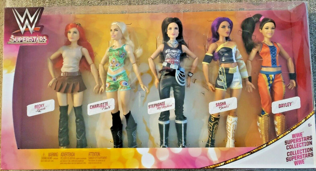 2017 WWE Mattel Superstar Fashions 5-Pack: Becky Lynch, Charlotte Flai ...