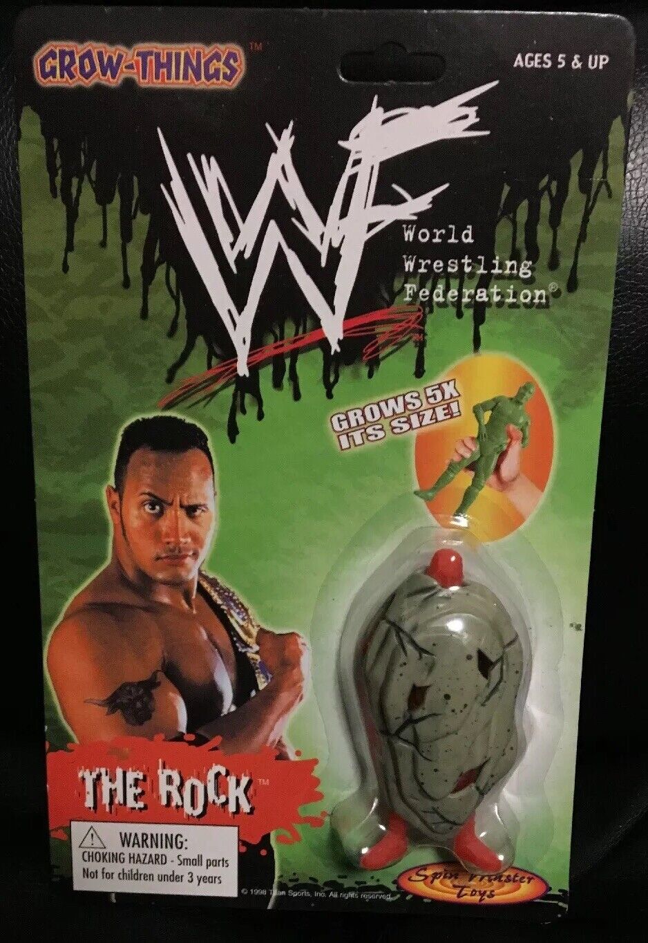 1998-1999 WWF Spin Master Toys Grow-Things The Rock – Wrestling Figure ...
