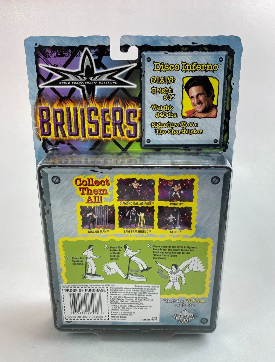 1999 WCW Toy Biz Bruisers Disco Inferno – Wrestling Figure Database