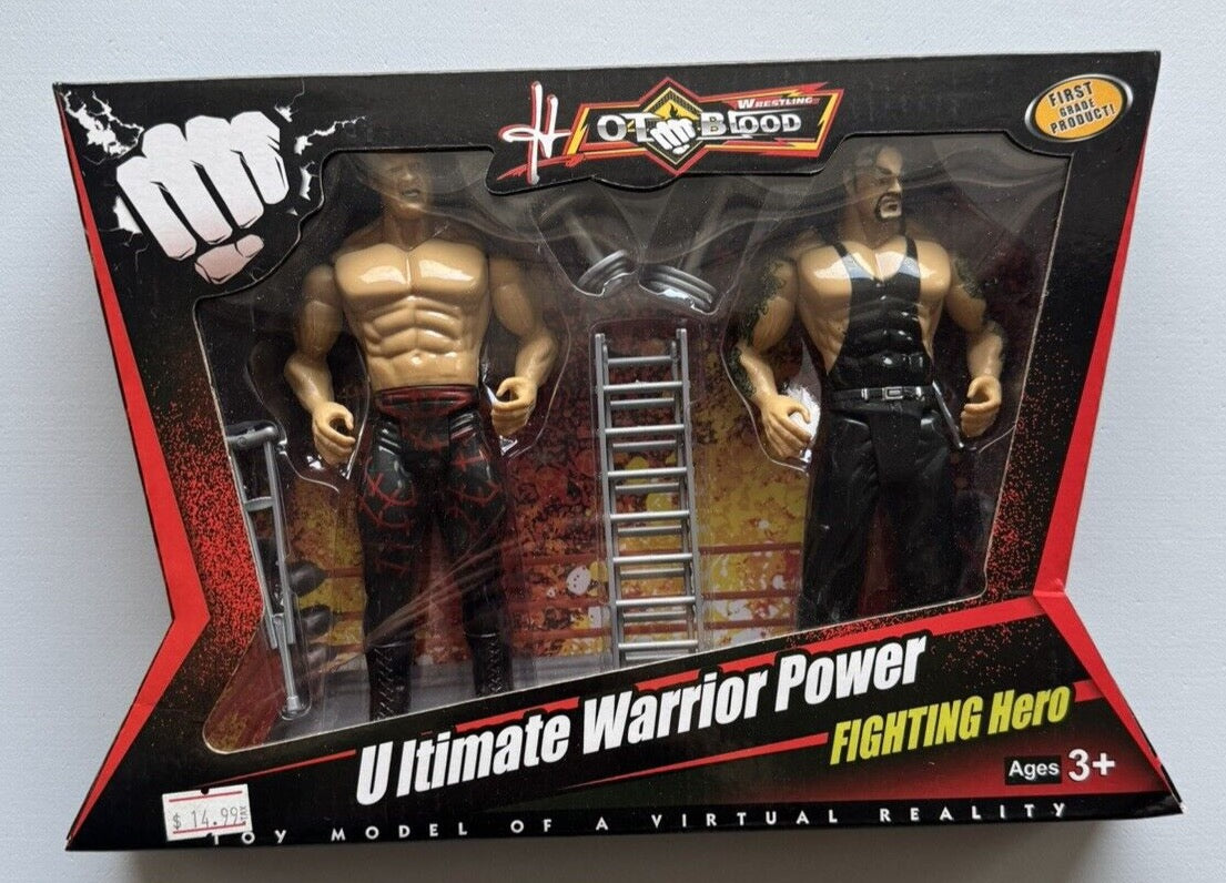 Ultimate Warrior Power FIGHTING Hero Hot Blood Bootleg/Knockoff 2-Pack ...