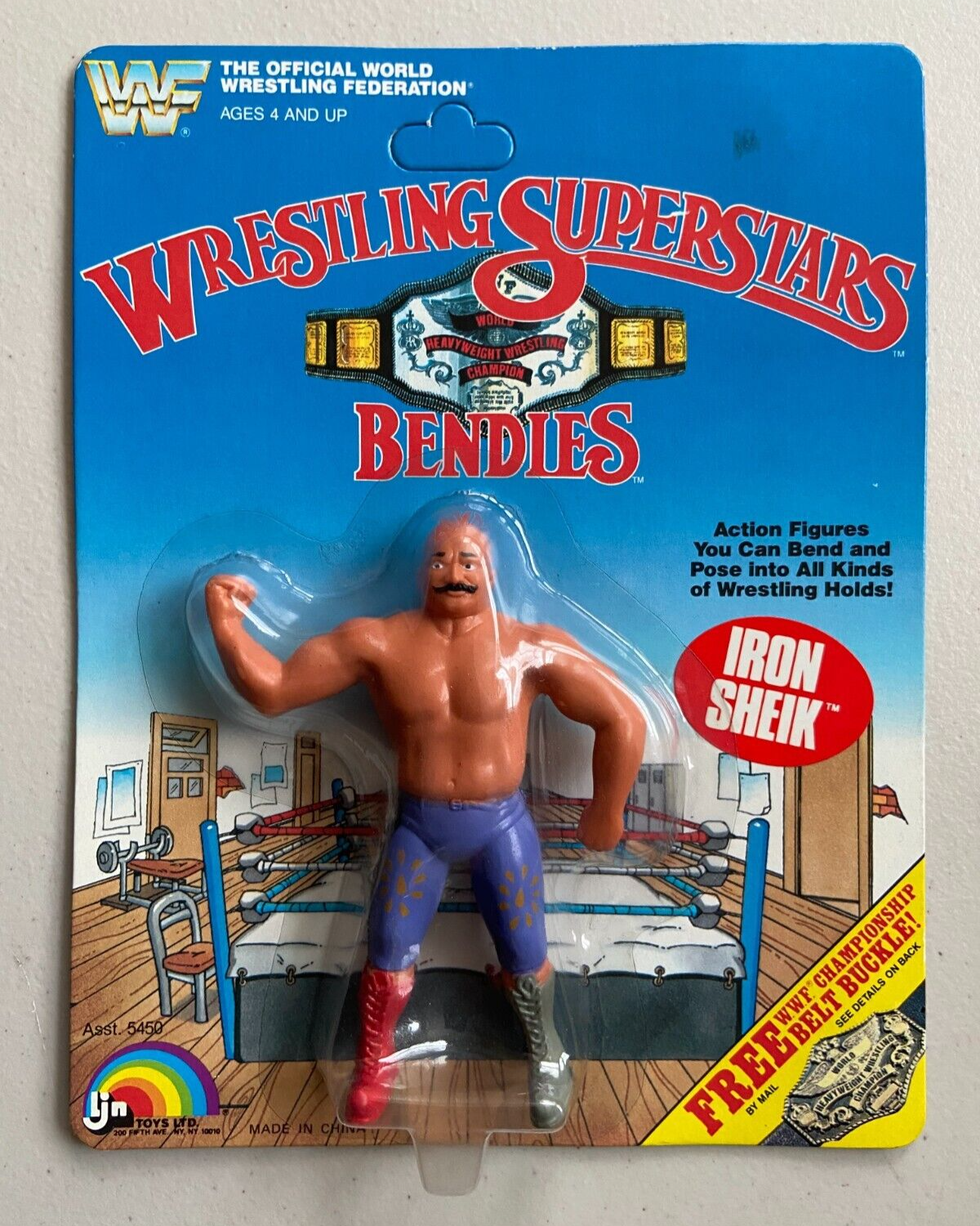 1986 WWF LJN Wrestling Superstars Bendies Series 2 Iron Sheik ...