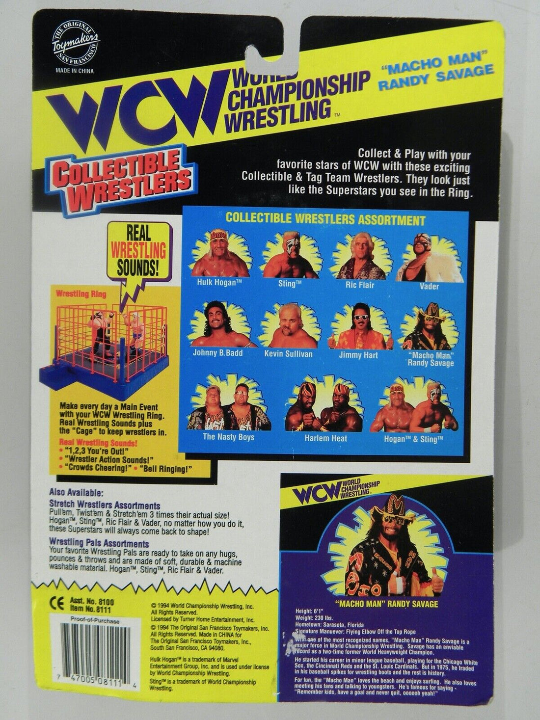 1995 WCW OSFTM Collectible Wrestlers [LJN Style] Series 2 "Macho Man ...