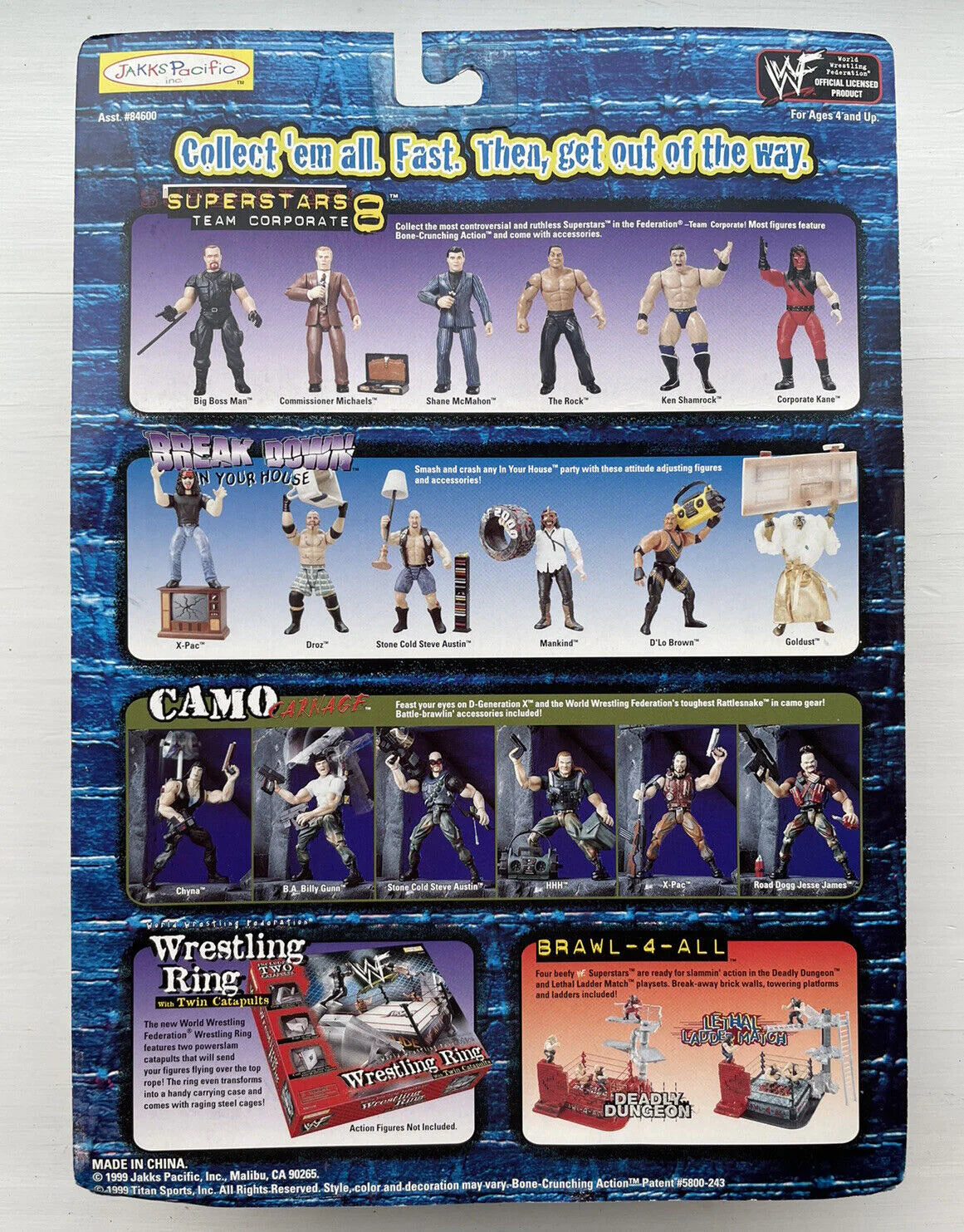 1999 WWF Jakks Pacific Superstars Series 8 "Team Corporate" Kane ...