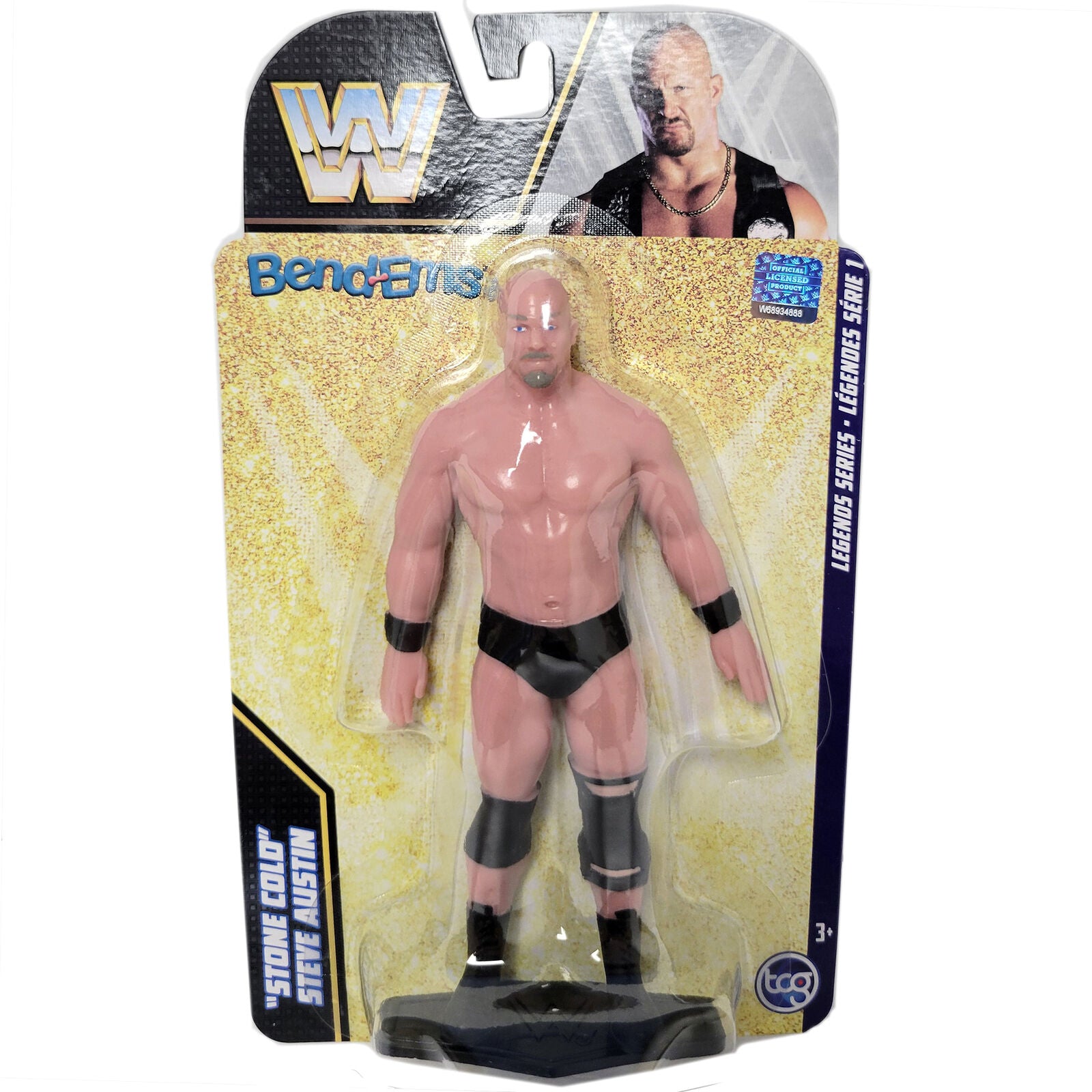2023 WWE TCG Toys Bend-Ems Legends Series 1 Stone Cold Steve Austin ...