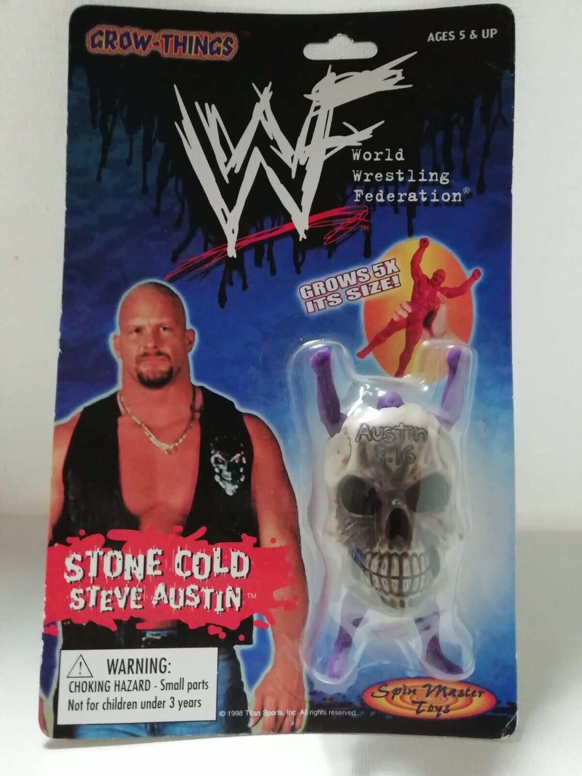 1998-1999 WWF Spin Master Toys Grow-Things Stone Cold Steve Austin ...