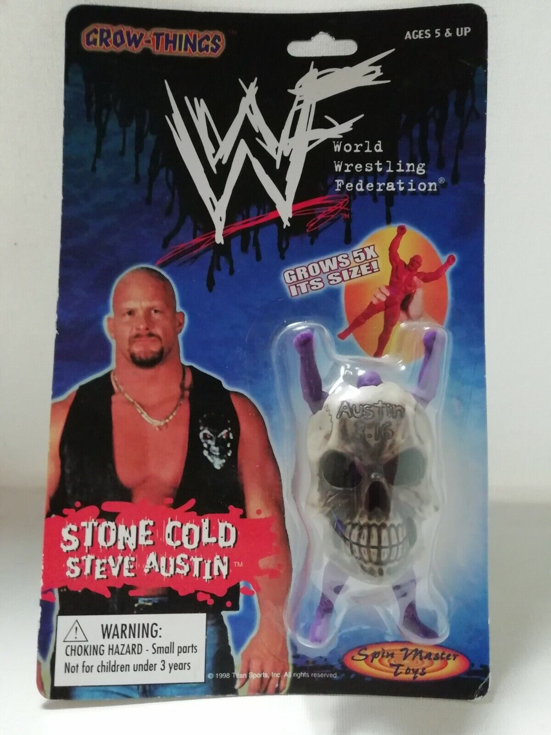 1998-1999 WWF Spin Master Toys Grow-Things Stone Cold Steve Austin ...