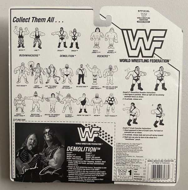 1991 WWF Hasbro Series 2 Demolition: Smash with Demolition Smasher ...