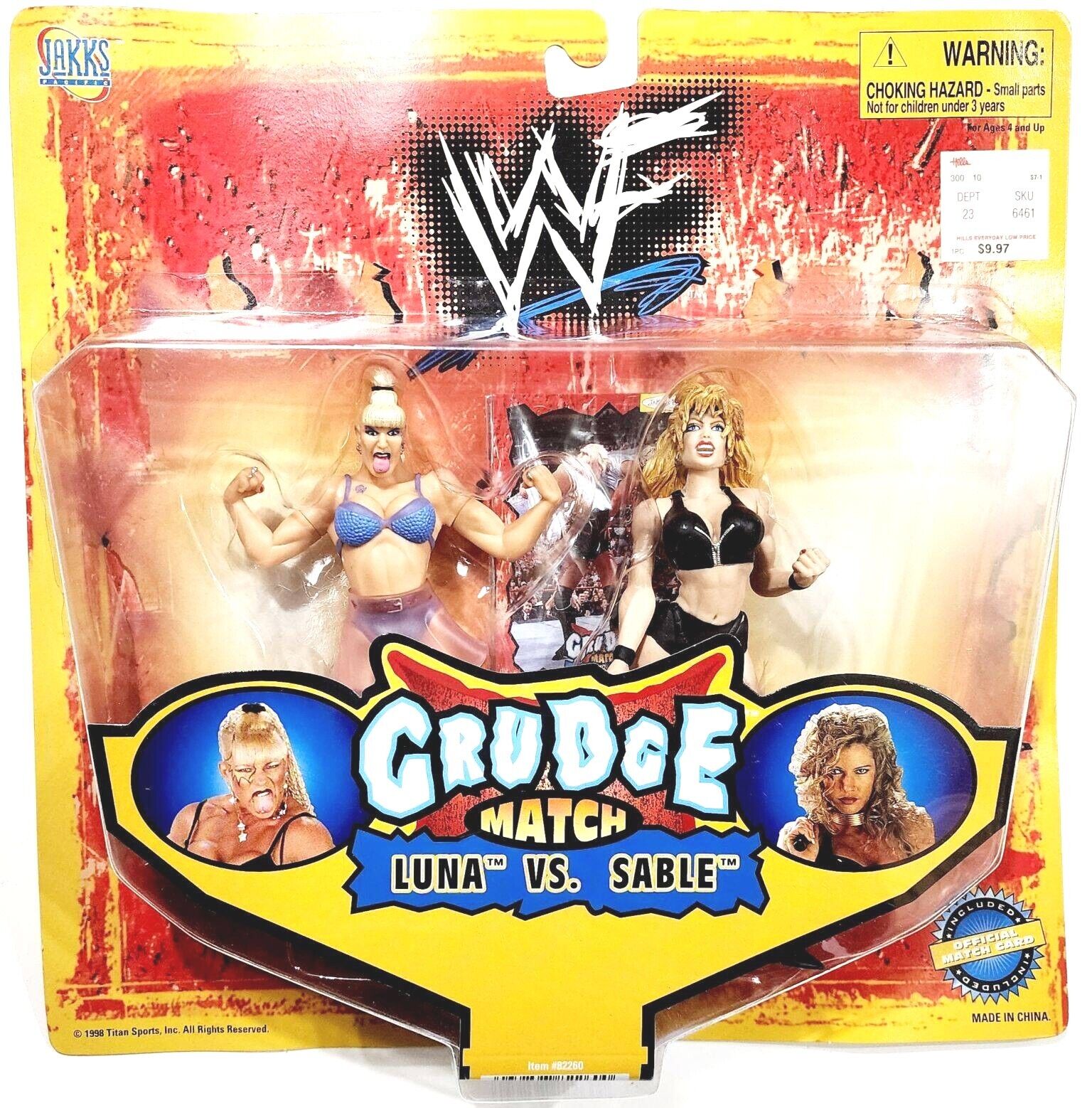 1998 WWF Jakks Pacific Grudge Match: Luna vs. Sable – Wrestling Figure ...