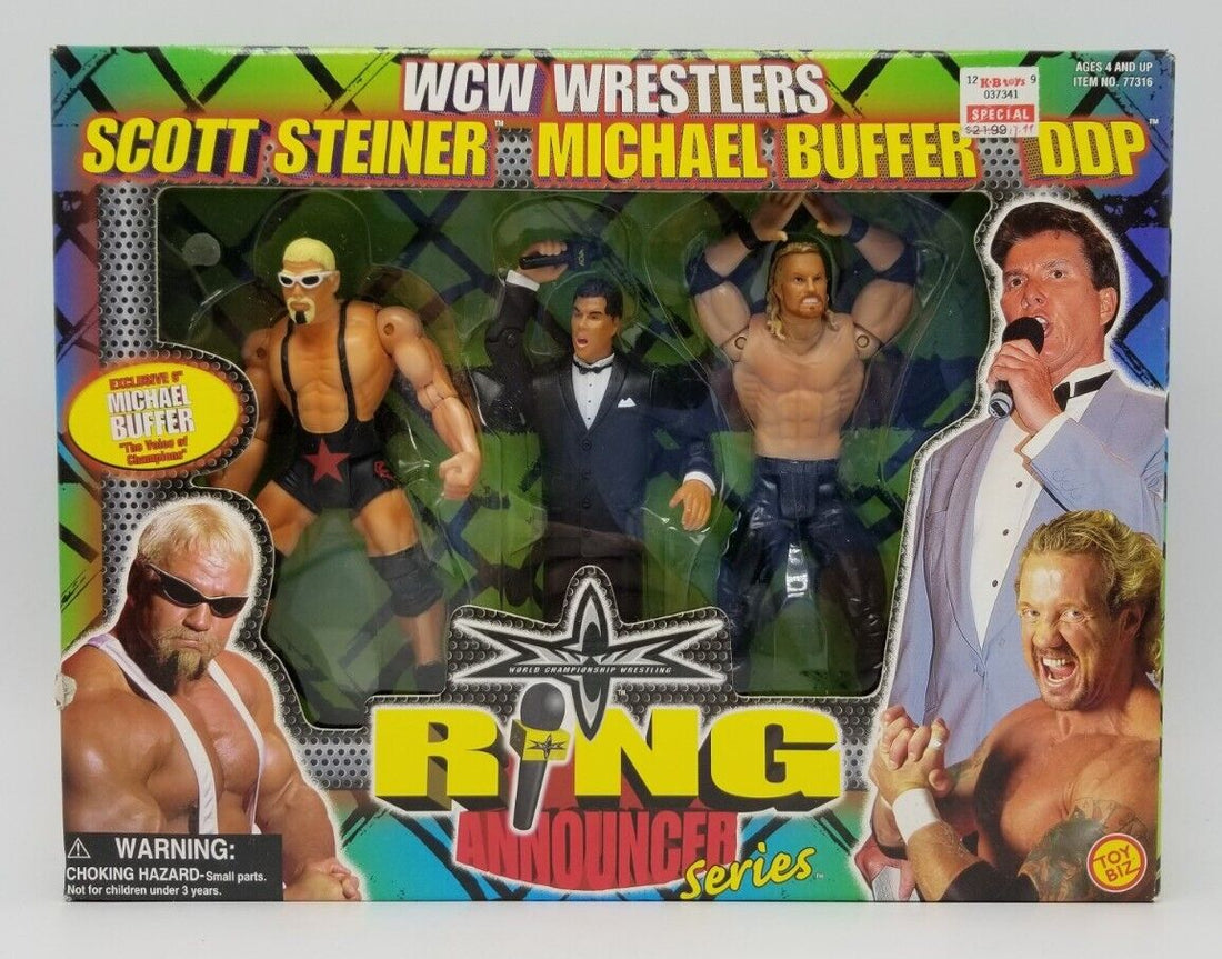2001 WCW Toy Biz Ring Announcer Series: Scott Steiner, Michael Buffer ...