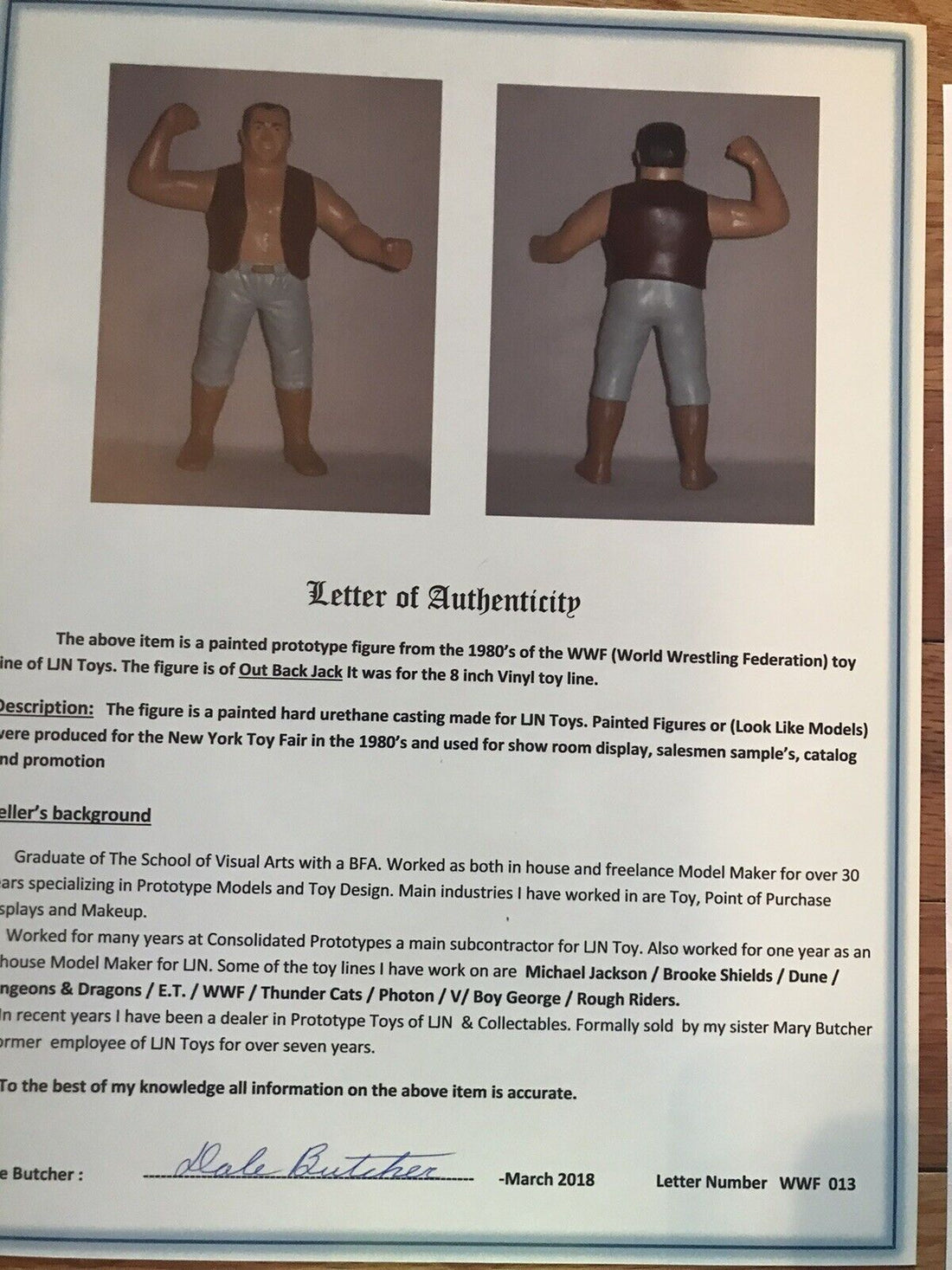 Unreleased WWF LJN Wrestling Superstars Series 4 Outback Jack ...